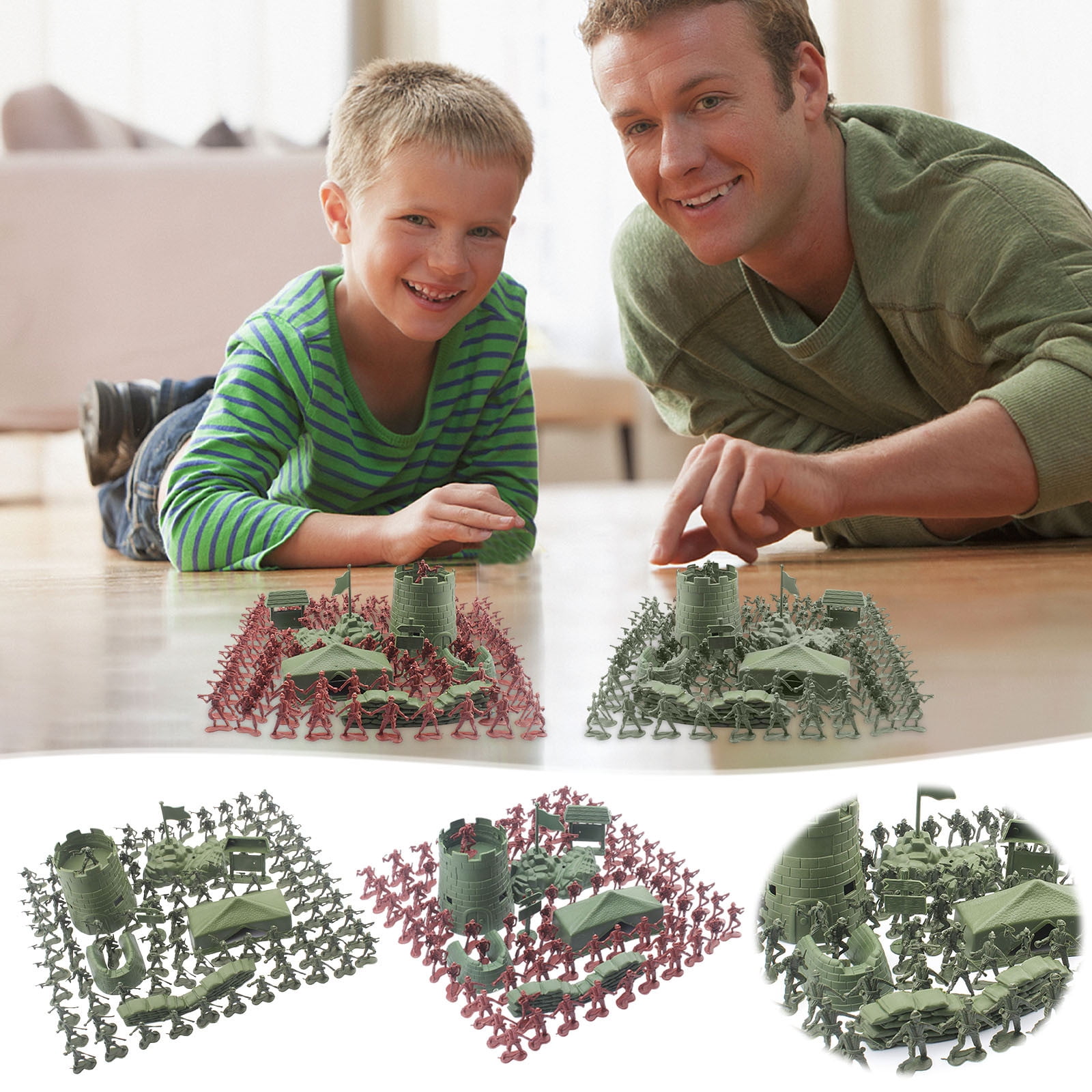 Kcavykas Best Gifts Red Soldier Toy 100 Piece World War Plastic Toy ...