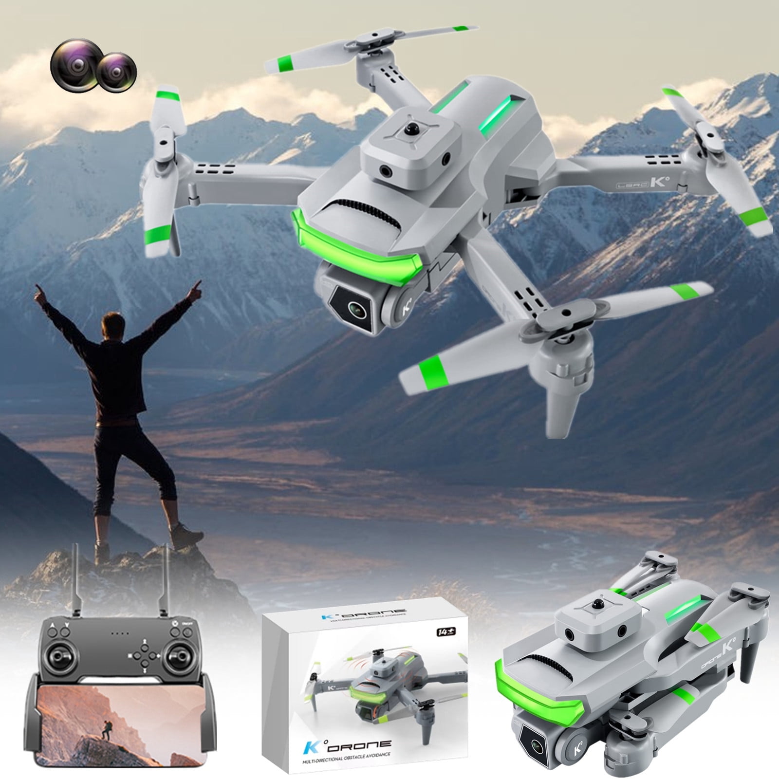 oefntac 2024 Toys Christmas Gift Toddler Toys Drone with 4K HD FPV ...