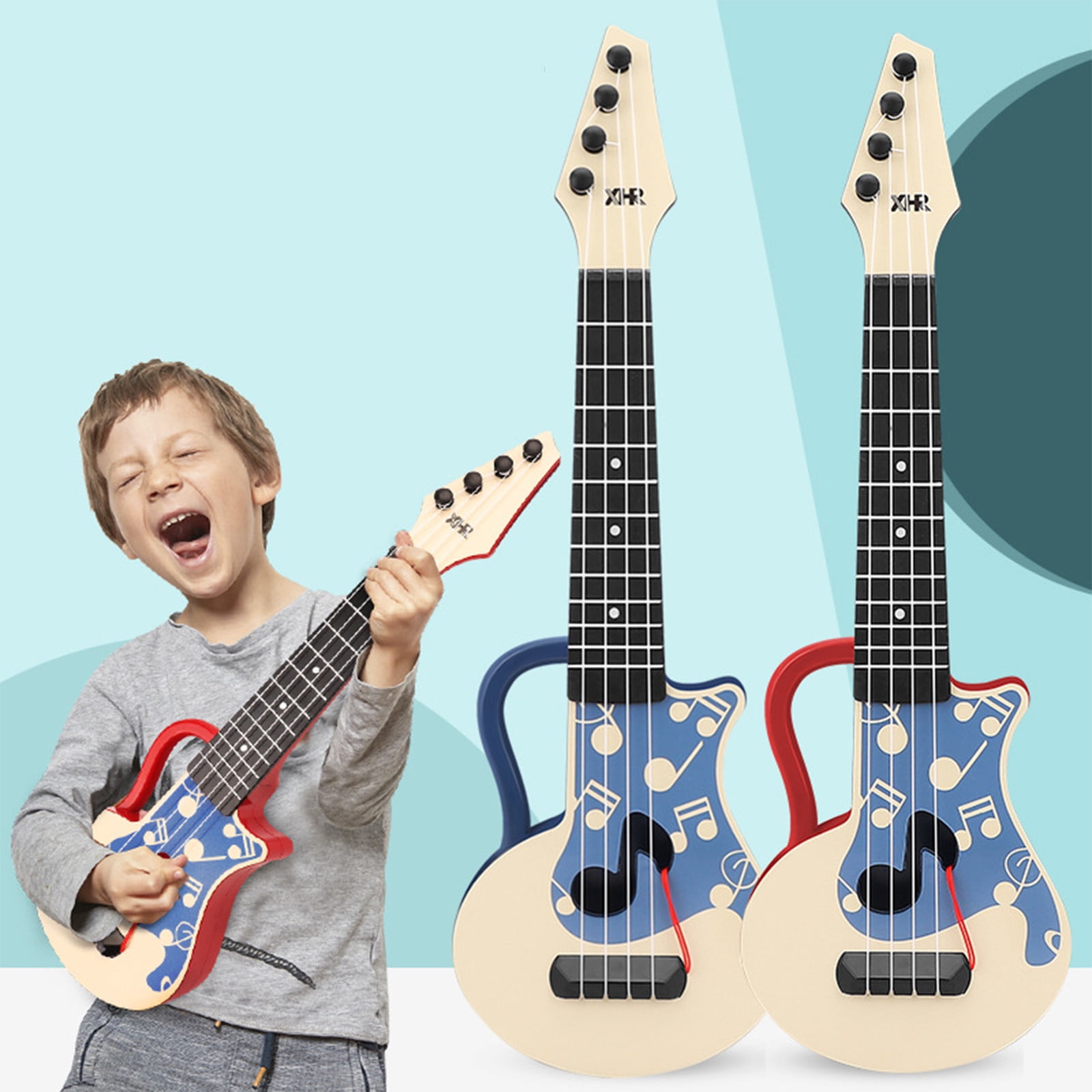 kcavykas Kids Guitar Ukulele Beginner Musical Instrument 15 Inches With ...