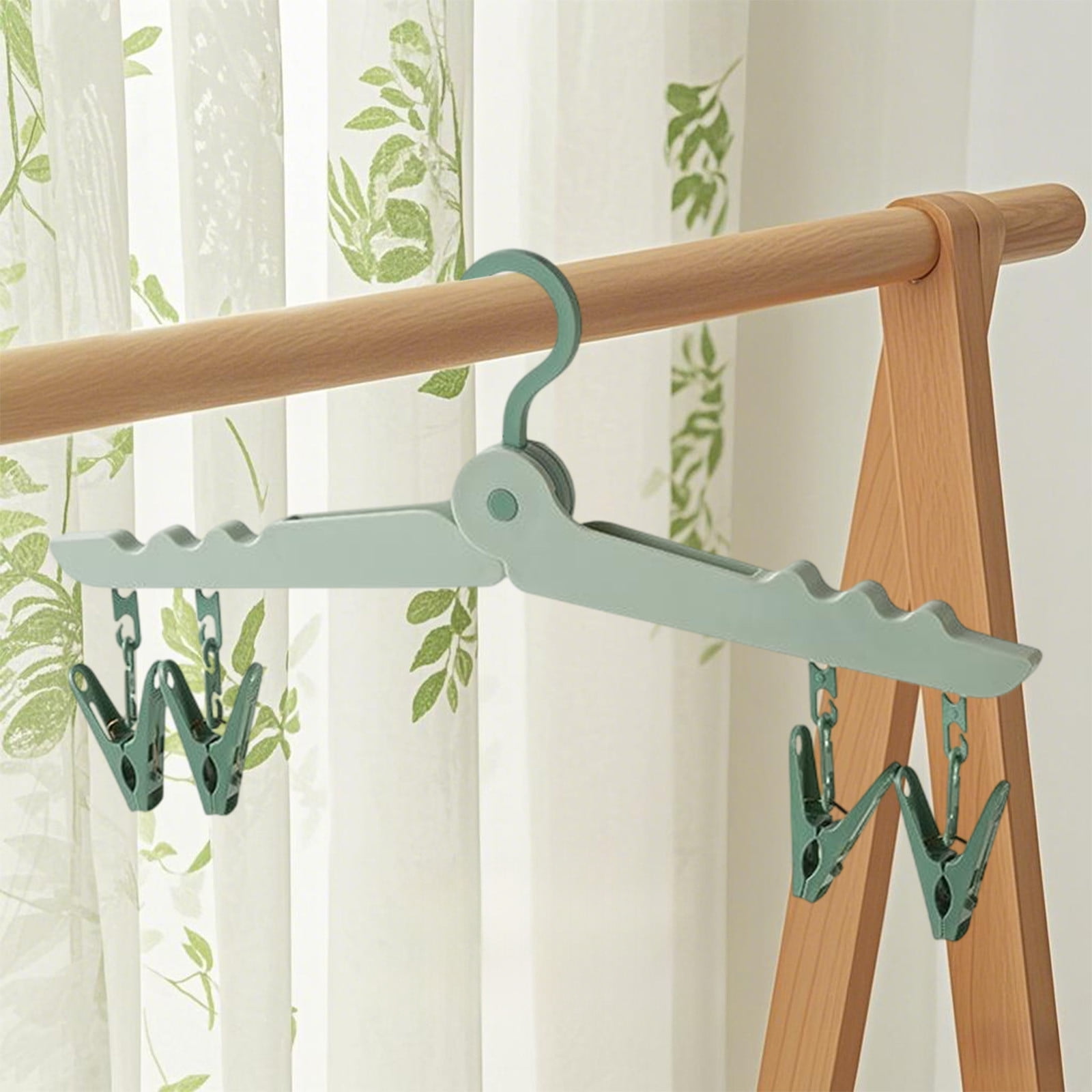 Kcavykas Foldable Travel Hanger, Portable Space Saving Clothes ...