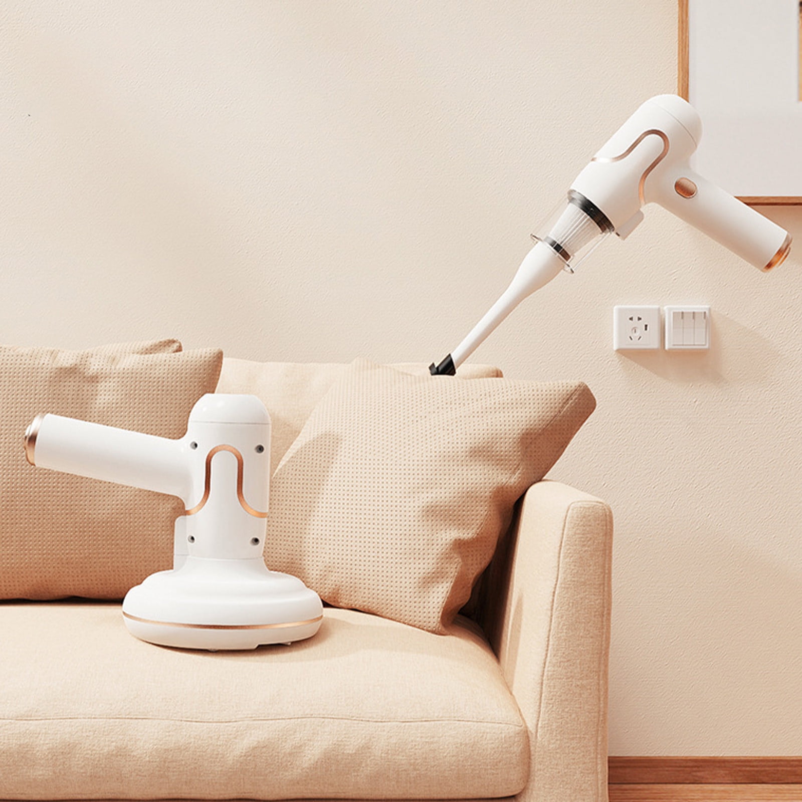 Kcavykas Handheld Dust Mite Vacuum Handheld Bed Vacuum Cleaner Cordless ...