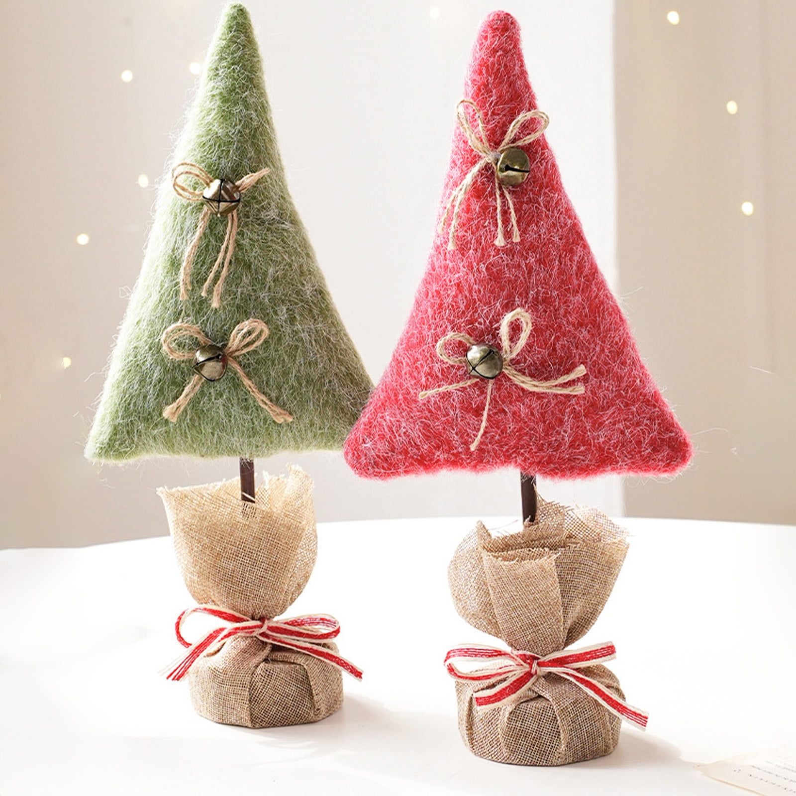 Kcavykas Holiday Christmas Felt Bell Bow Ornament With Jingle Bells and ...