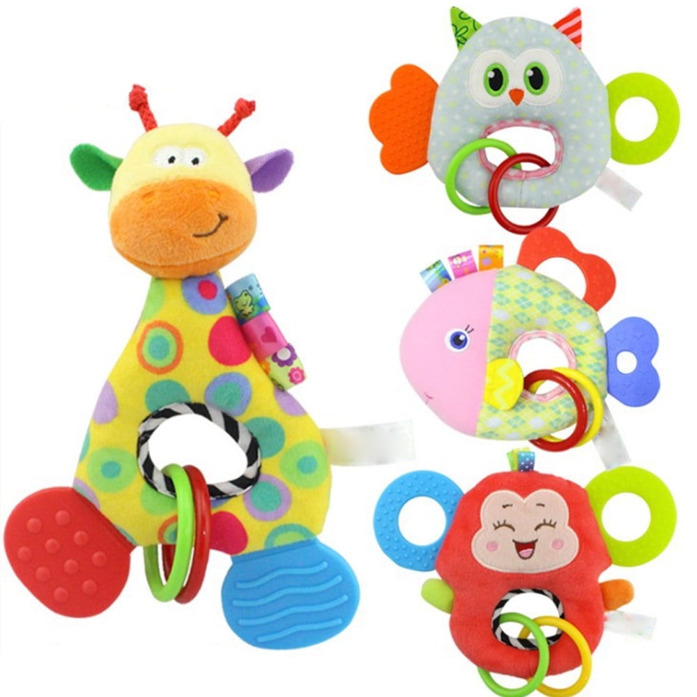 Kcavykas Home Newborn Baby Infant Soft Rattles Teether Hanging Bell ...
