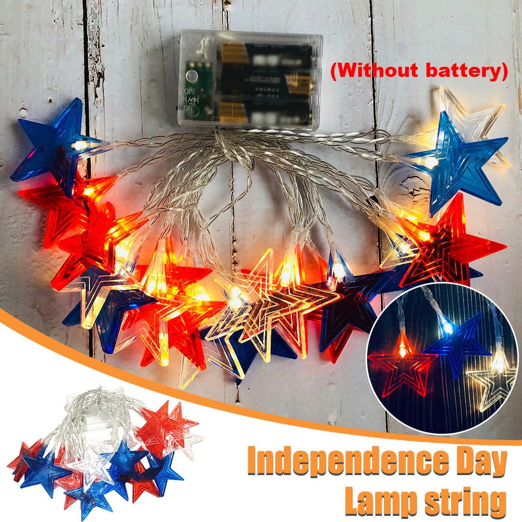 Kcavykas Independence Day Star String Lights Patriotic Star String ...
