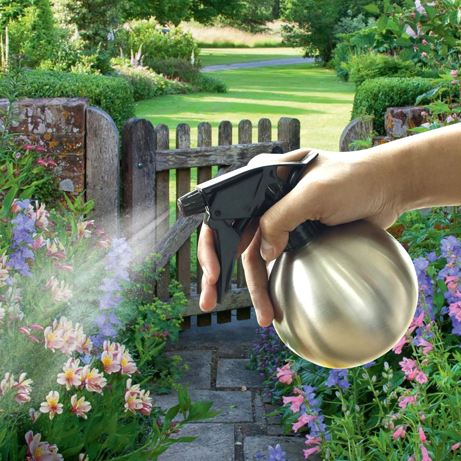 Kcavykas Large Capacity Watering Can Stainless Steel Spray Bottle 16.9 ...