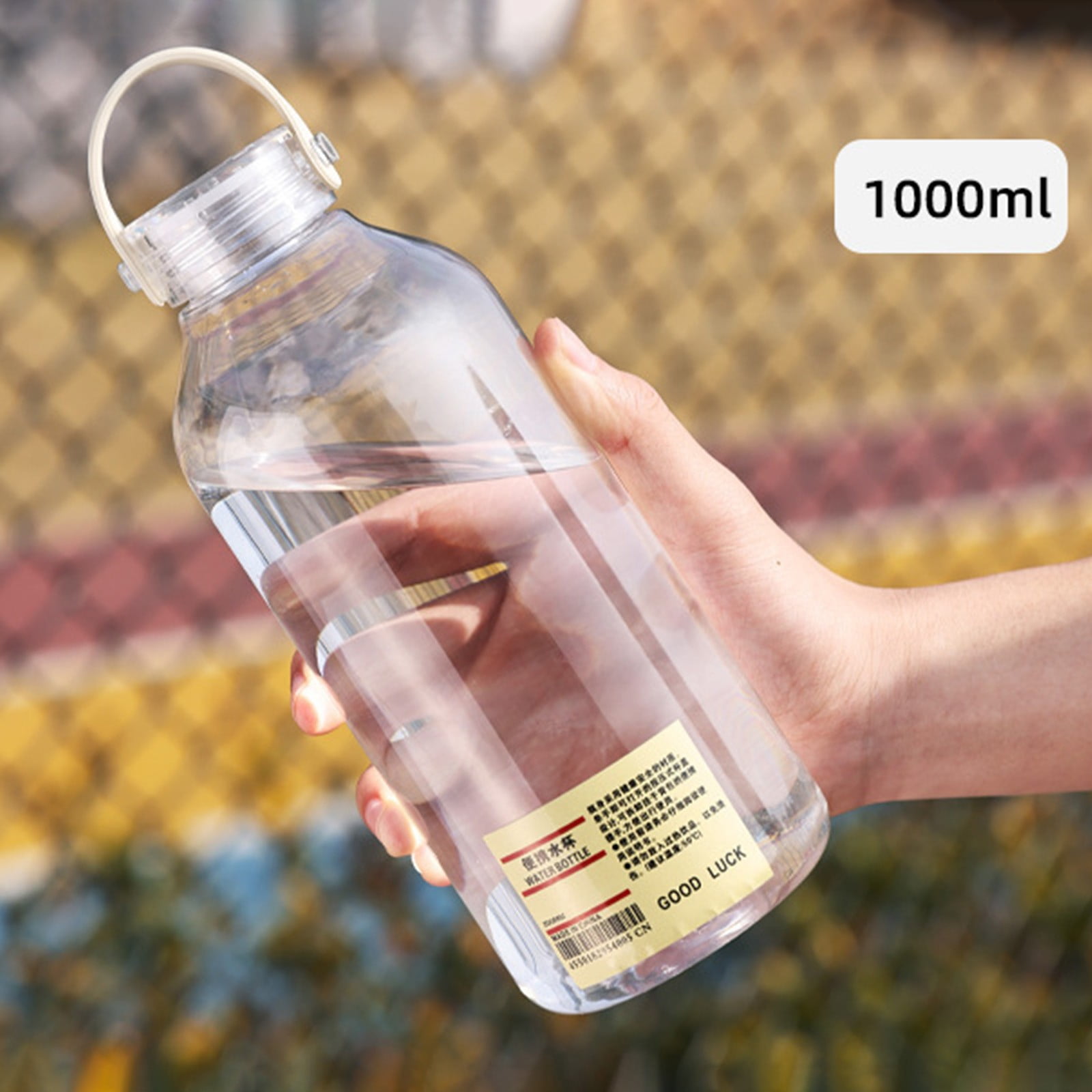 Kcavykas Lightweight Water Bottle Transparent Plastic Sports Water ...