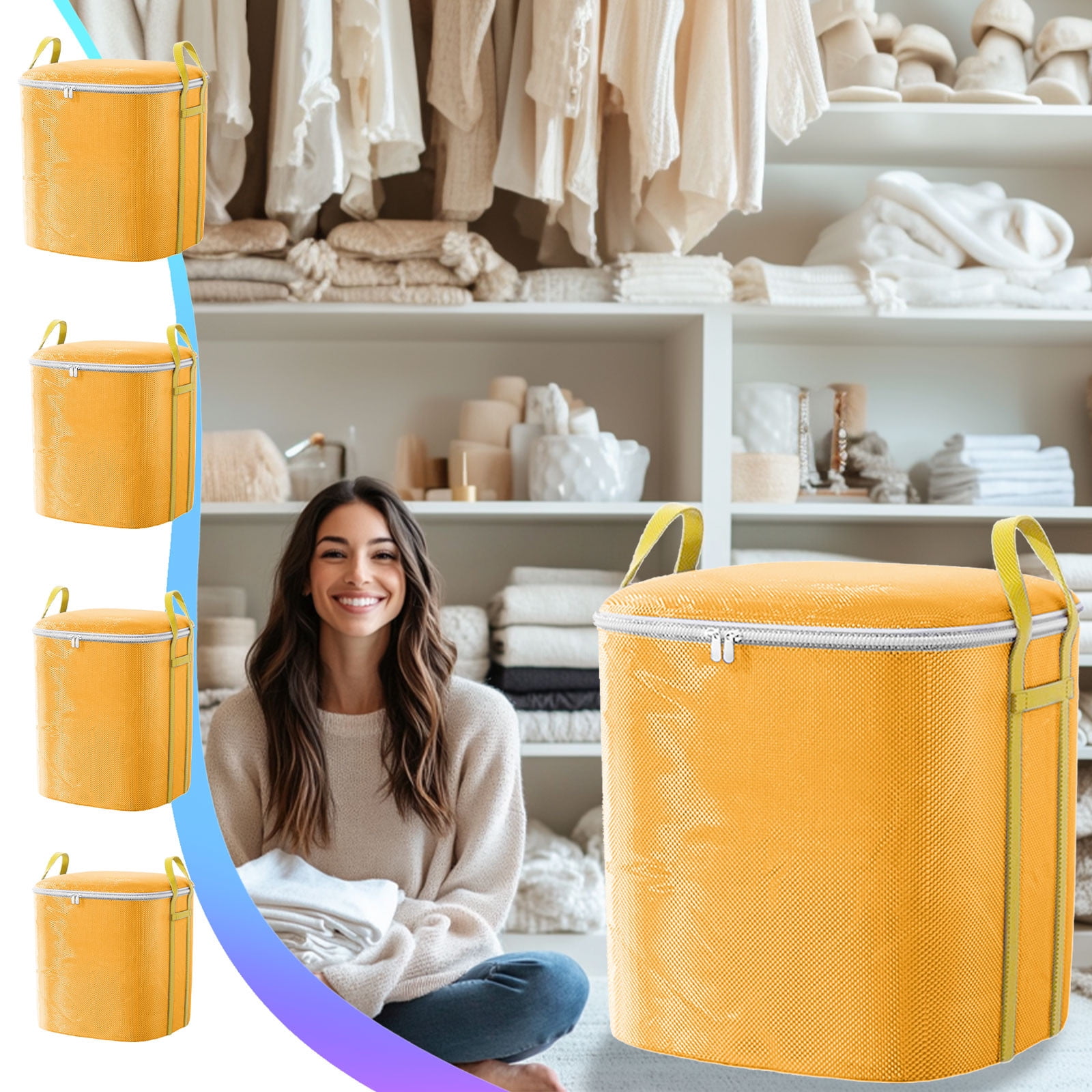 Kcavykas Multipurpose Storage Sack Reinforced Clothes and Quilt Storage ...