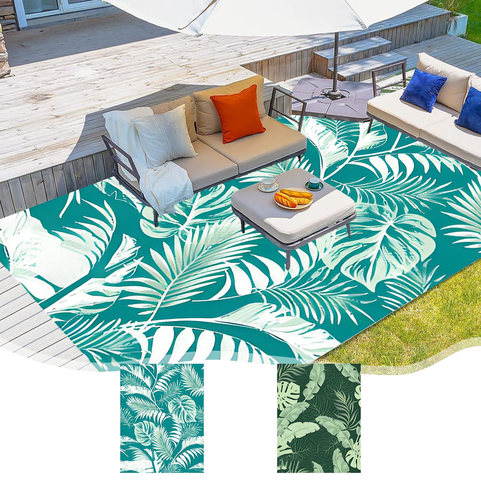 Kcavykas Outdoor Waterproof Rug for Patio and Porch – Large Machine ...