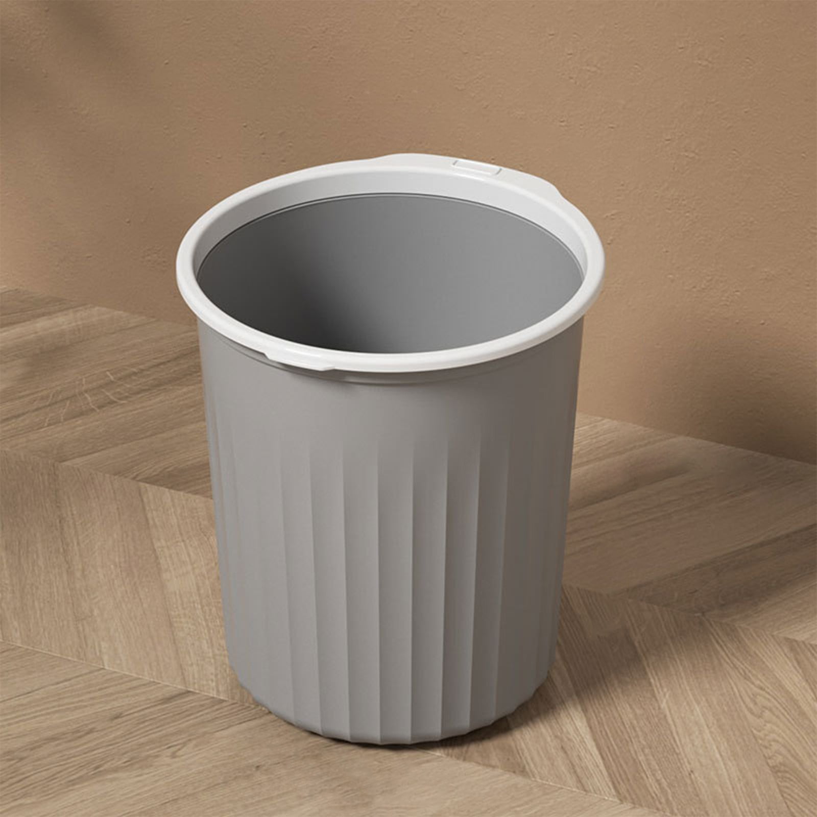 Kcavykas Plastic Wastebasket with Swing Lid Home Trash Can Large ...