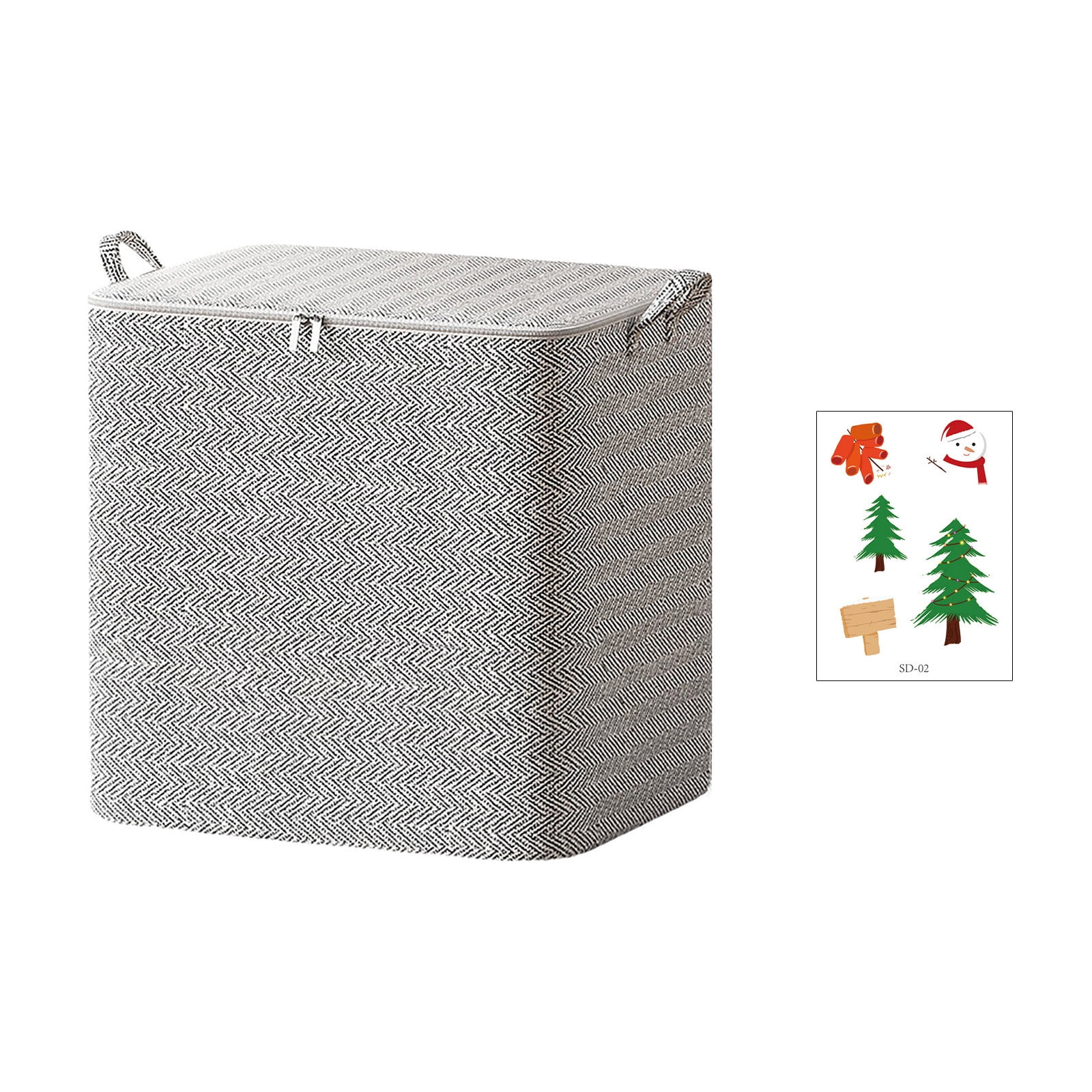 Kcavykas Portable Hamper Zipper Storage Bag Moving Quilt Storage Basket ...