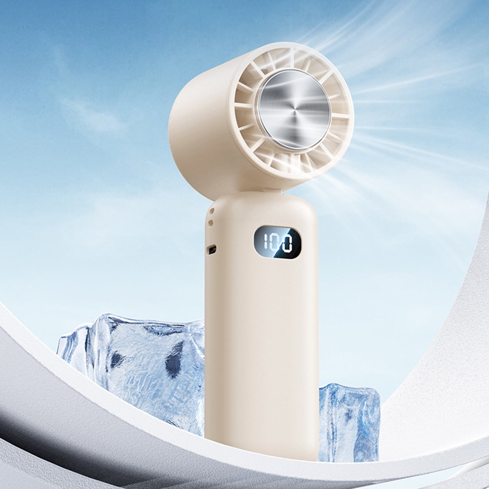 Kcavykas Portable Mini Fan, USB Rechargeable Desktop Fan, Quiet ...