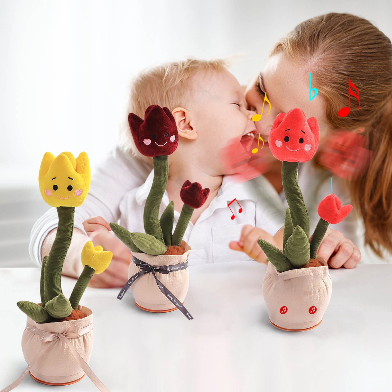 Kcavykas Saving 20% Christmas Gift Toddler Toys Dancing Tulips Toy Electronic with 60 Song Cute ...