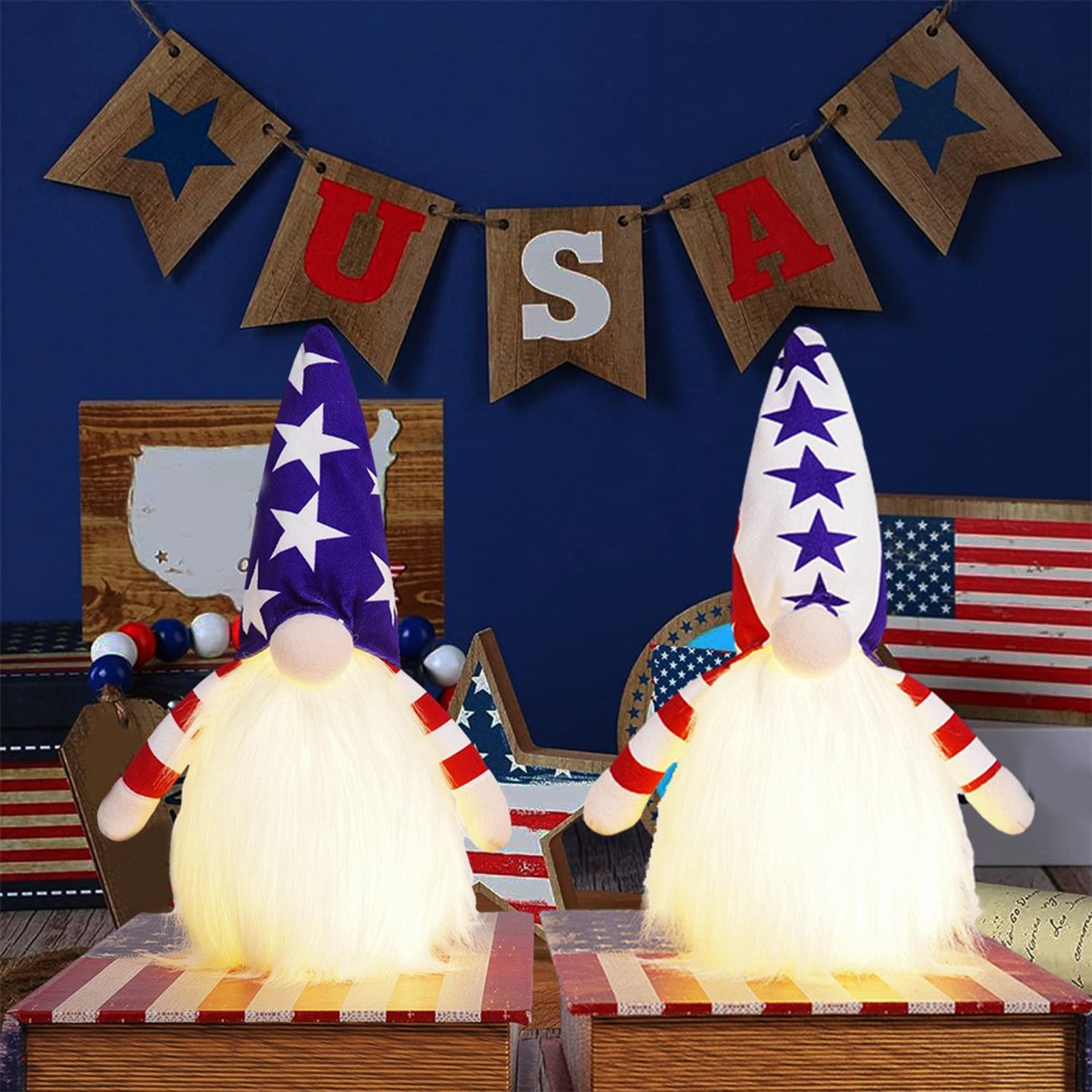 Kcavykas Savings Glowing Furry Rudolph Decoration Faceless Gnome Doll ...