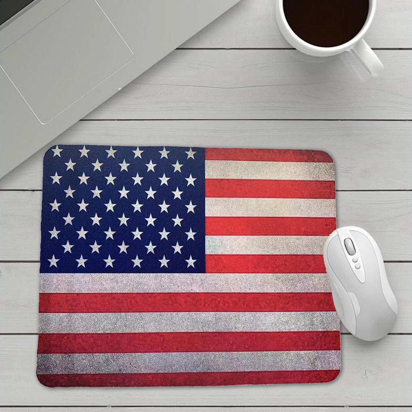 Kcavykas Savings Independence Day Flag Mouse Pad Waterproof Desk ...