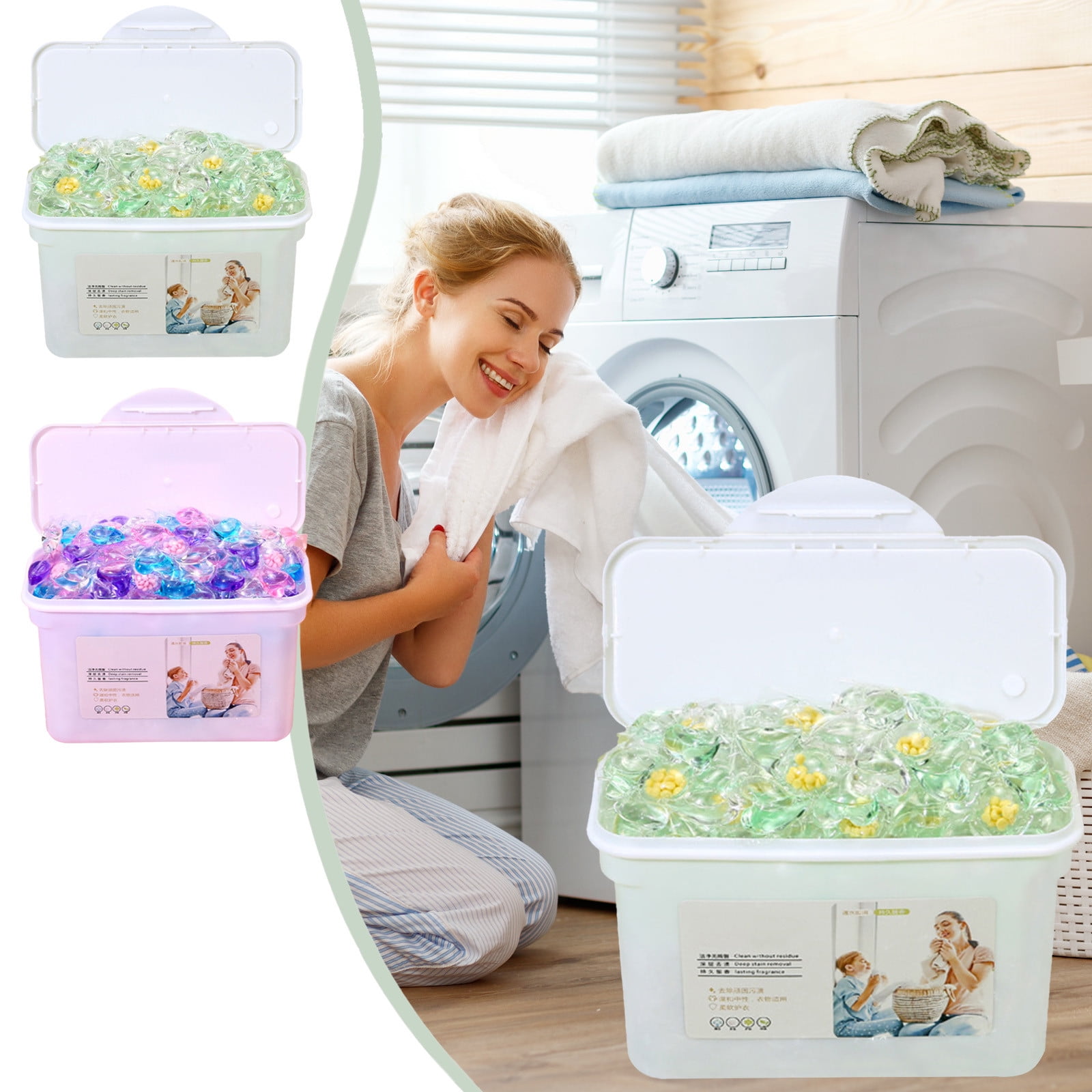 Kcavykas Savings Laundry Detergent Pods, 50 Count 5-in-1 Deep Cleaning ...