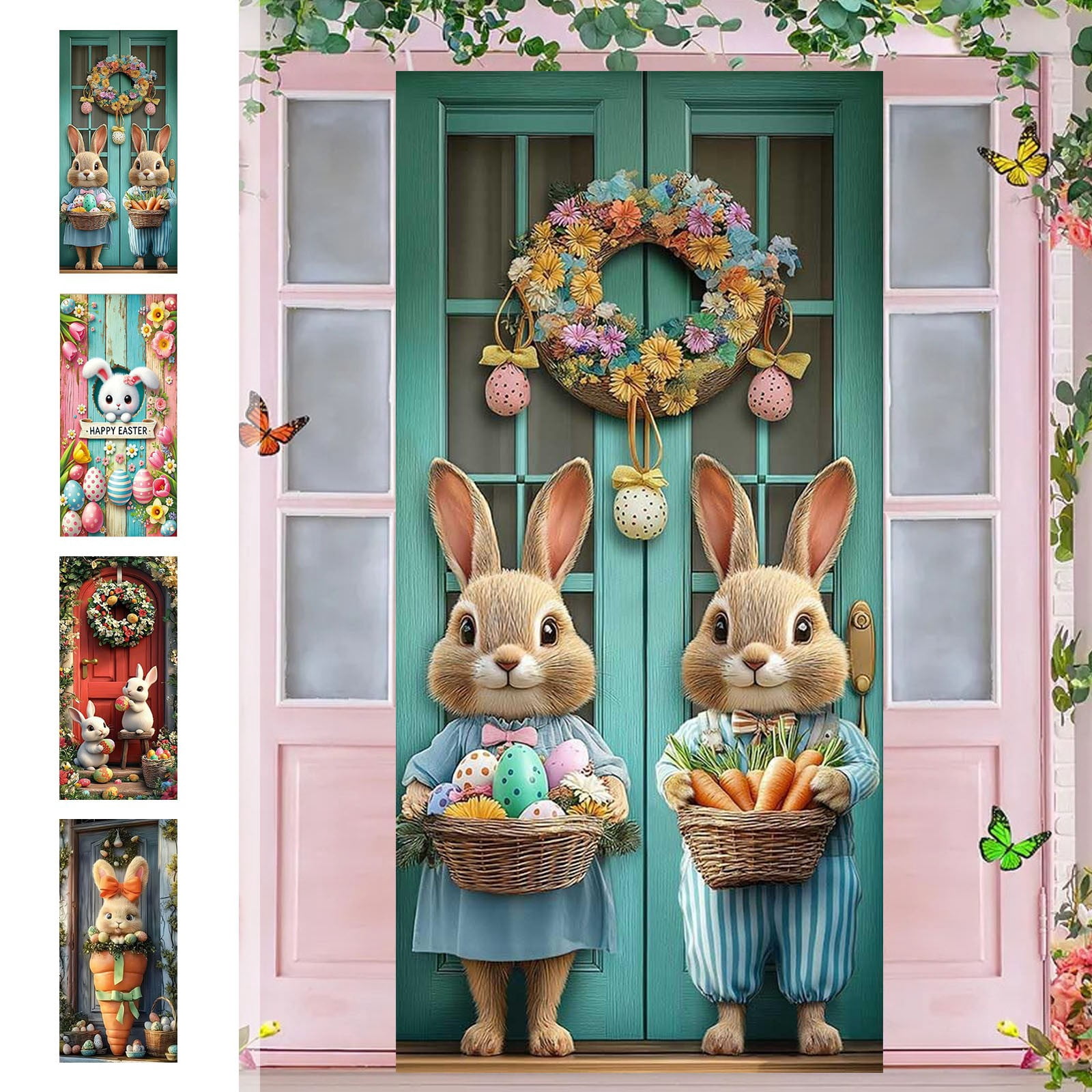 Kcavykas Savings Mesh Banner for Wind Resistance Large Easter Party ...