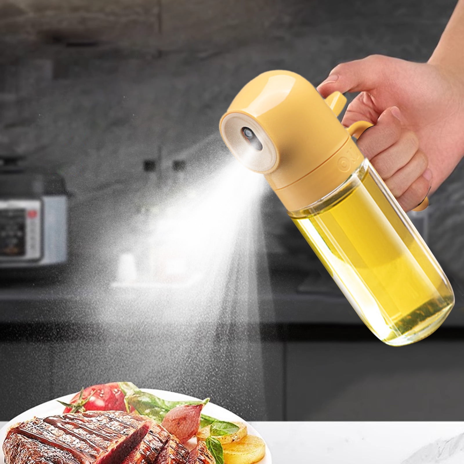 Kcavykas Savings Oil Spray Bottle for Kitchen, Refillable Cooking Oil ...