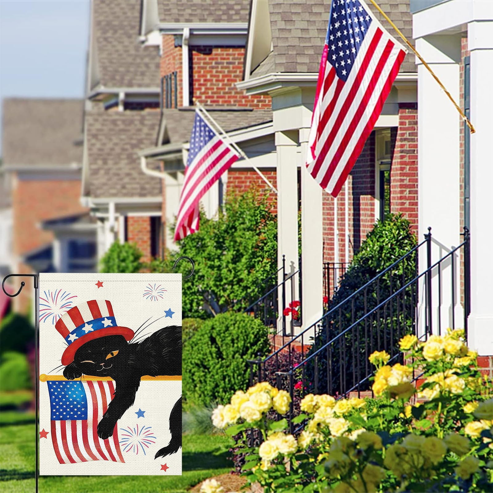 Kcavykas Savings Small Handheld Flag Double-Sided USA Garden Flag 12x18 ...