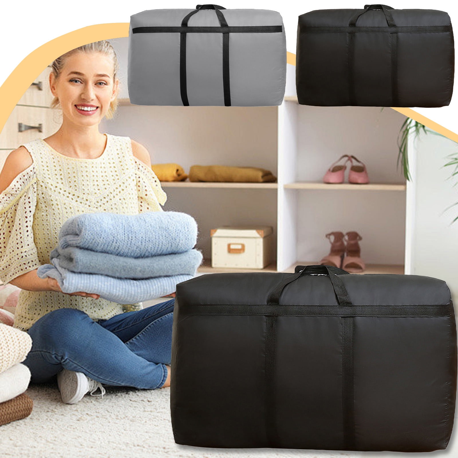 Kcavykas Savings Vacuum Seal Storage Sack Reinforced Fabric Moving Bag ...