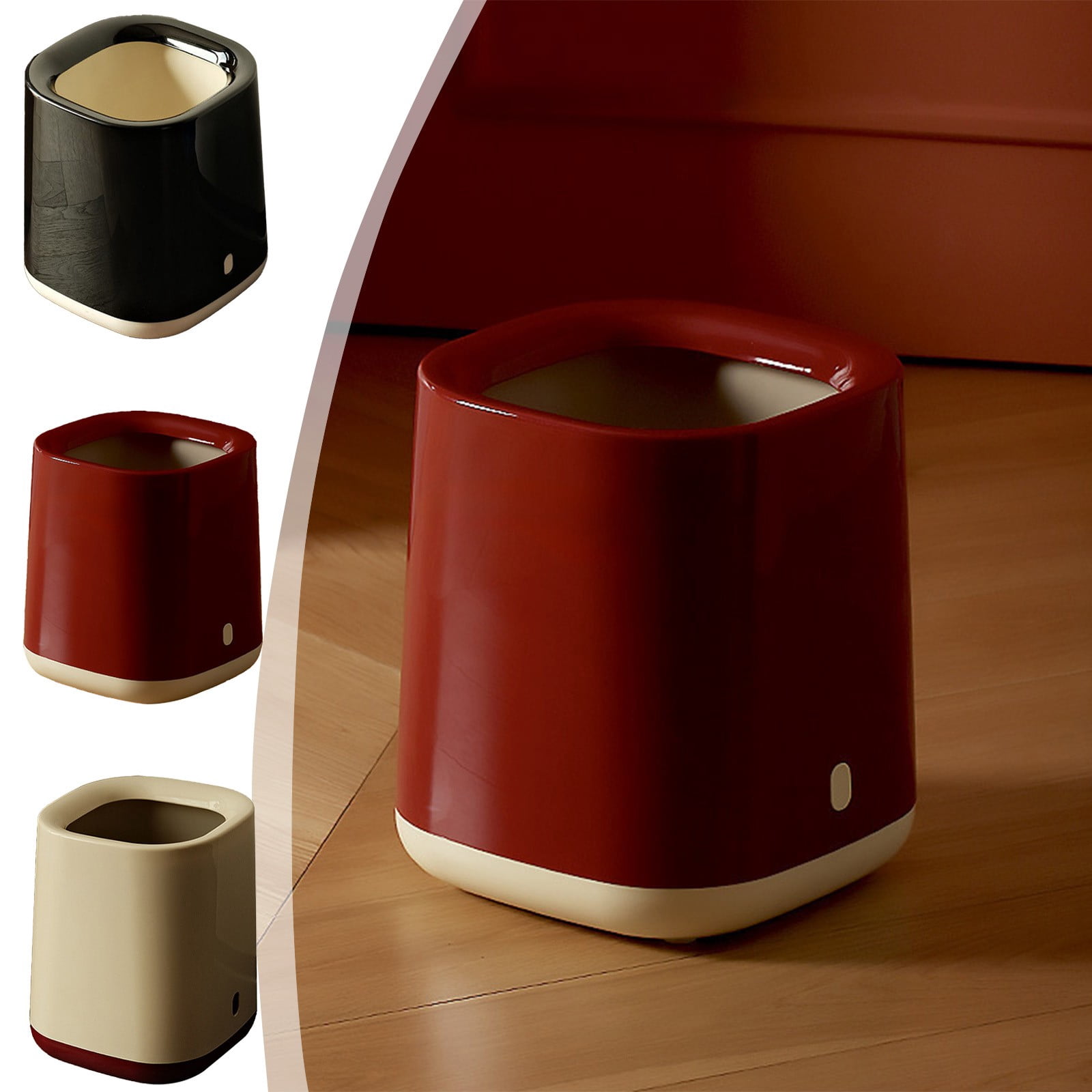 Kcavykas Slim Trash Can for Narrow Spaces Large Capacity Double-Layer ...