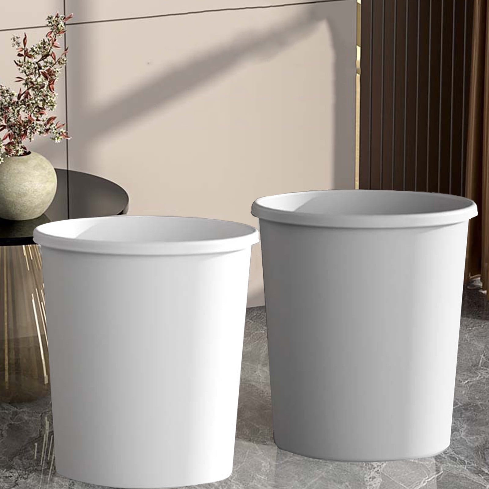 Kcavykas Simple Wastebasket Trash Can Bathroom Garbage Storage Bucket ...