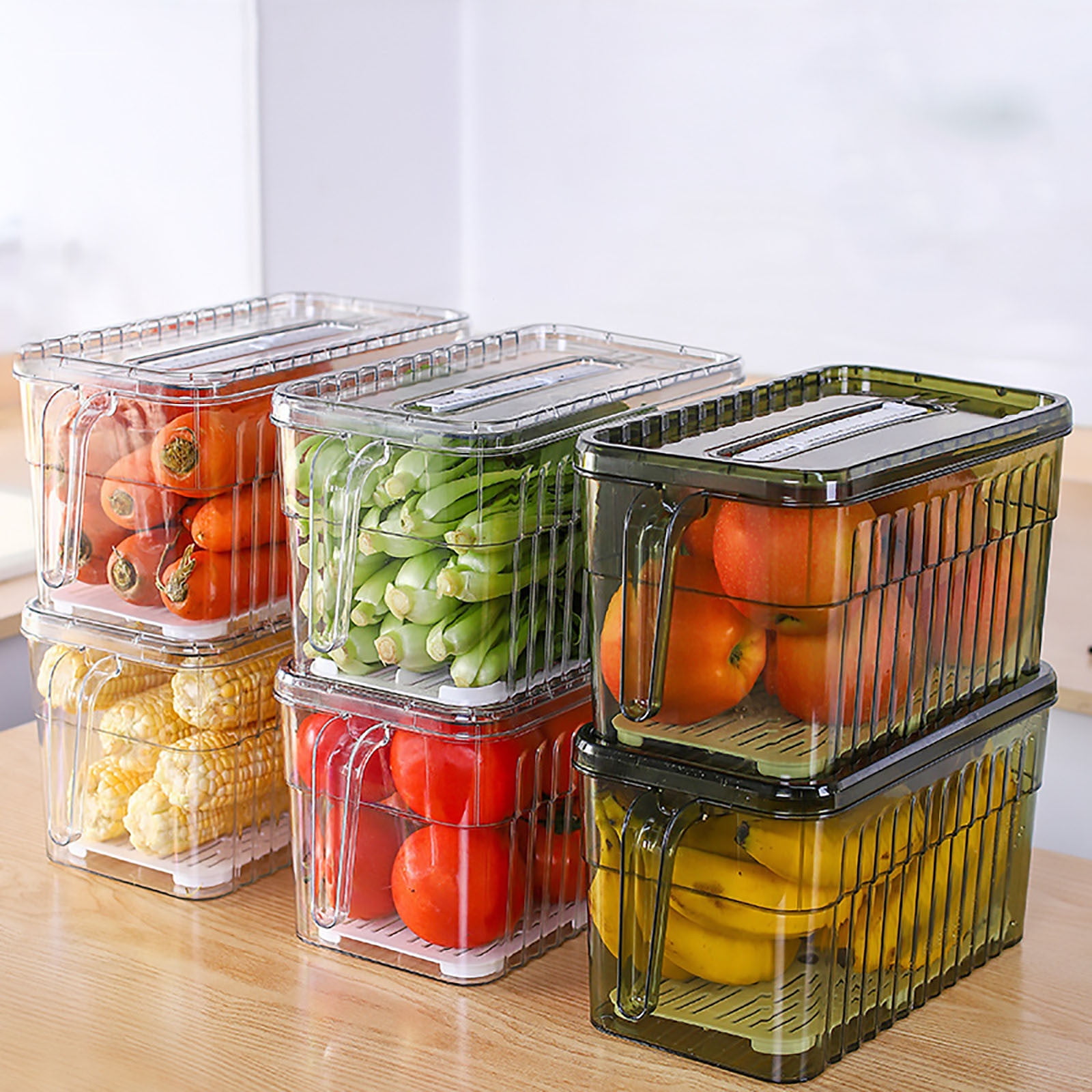 Kcavykas Toy Organizer Storage Box Refrigerator Food Storage Box Food ...