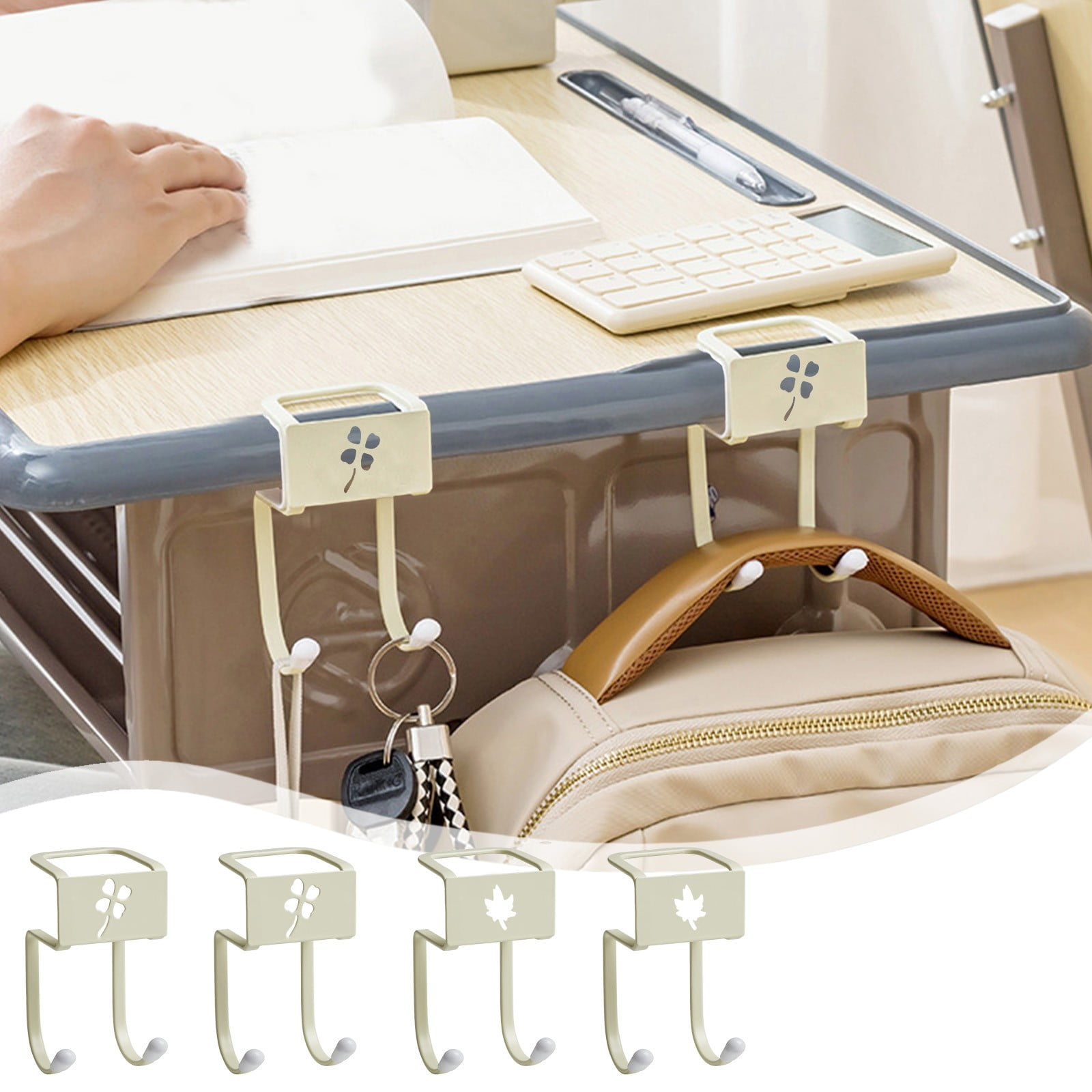 Kcavykas Wall Mounted Hooks Multifunctional Desk Hook with Easy ...