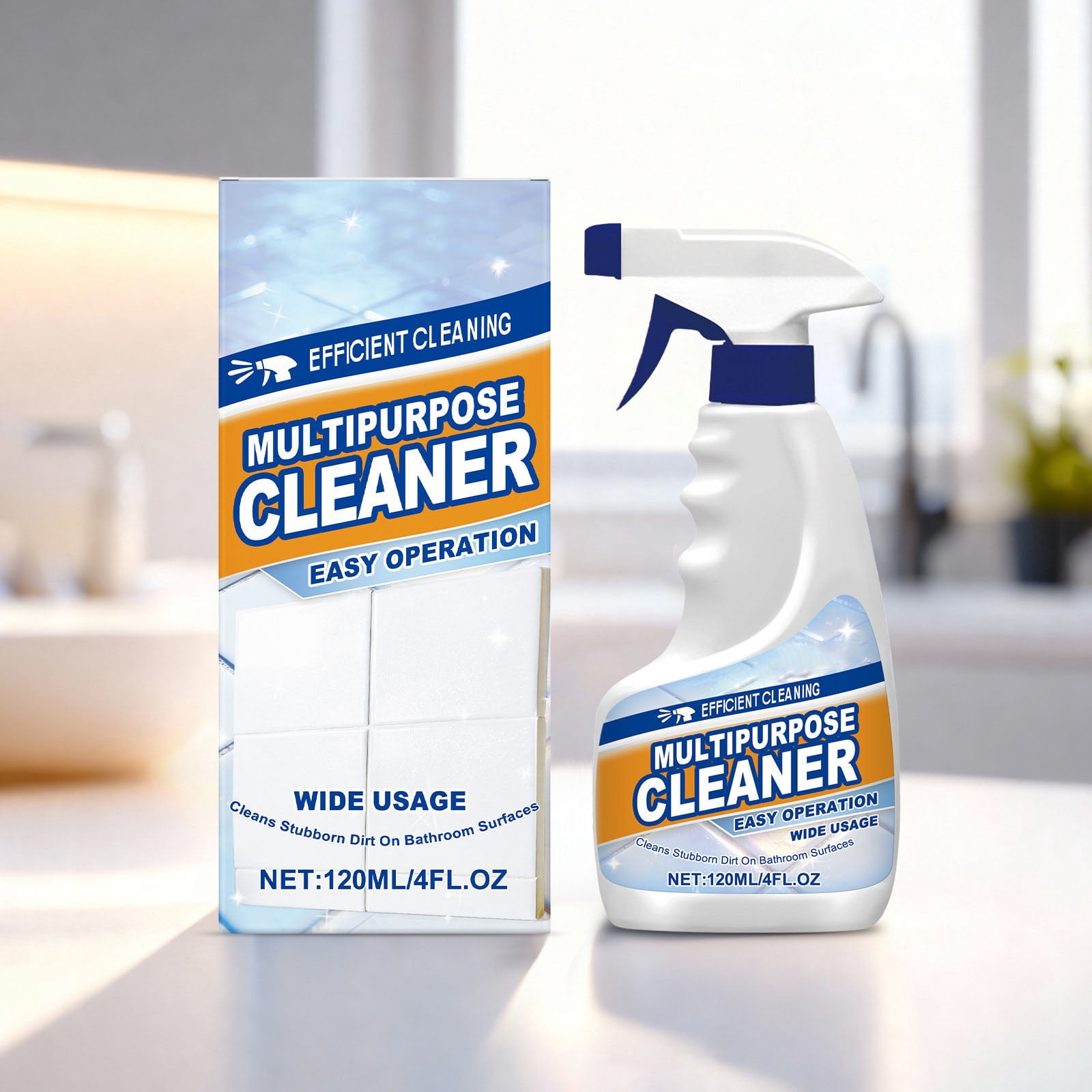 Kchsji 120 ml Multi-Purpose Bathroom Cleaner Spray, Fast-Acting Soap ...