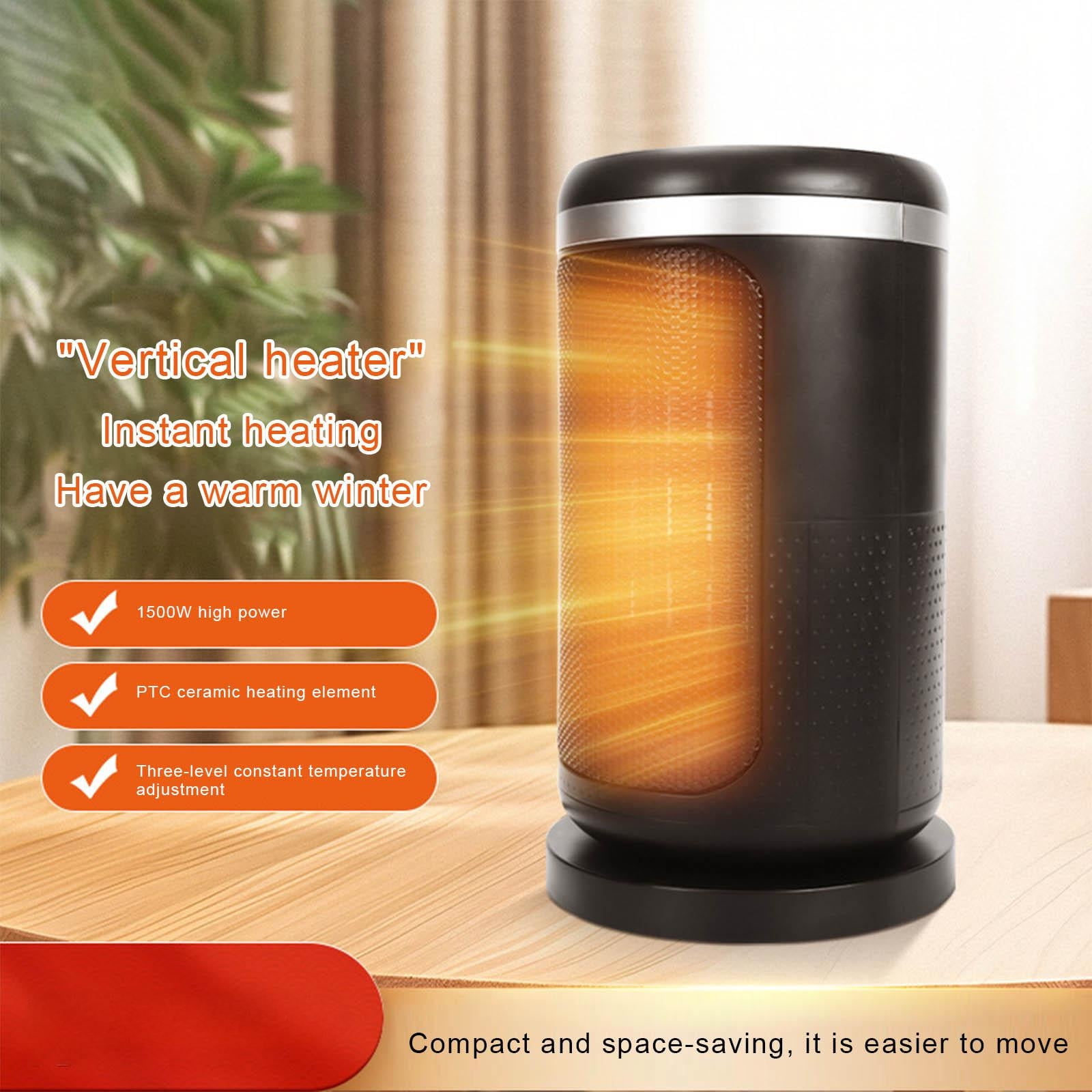 Kchsji 1500W Ceramic Portable Desktop Silent Space Heater Fan - 3-Speed ...