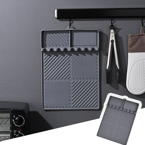 Kchsji Barbecue Mat for Grilling, Non-Stick Silica Gel Side Rack, Oil ...