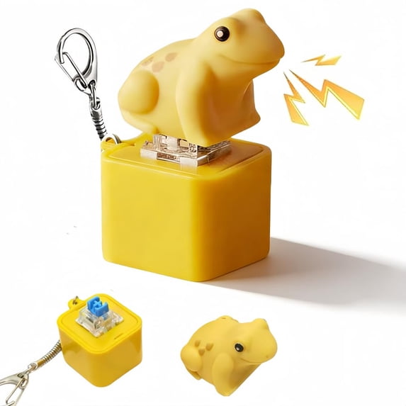 Kchsji Button Keychain With Realistic Sound And LED Light Effects, Cute ...