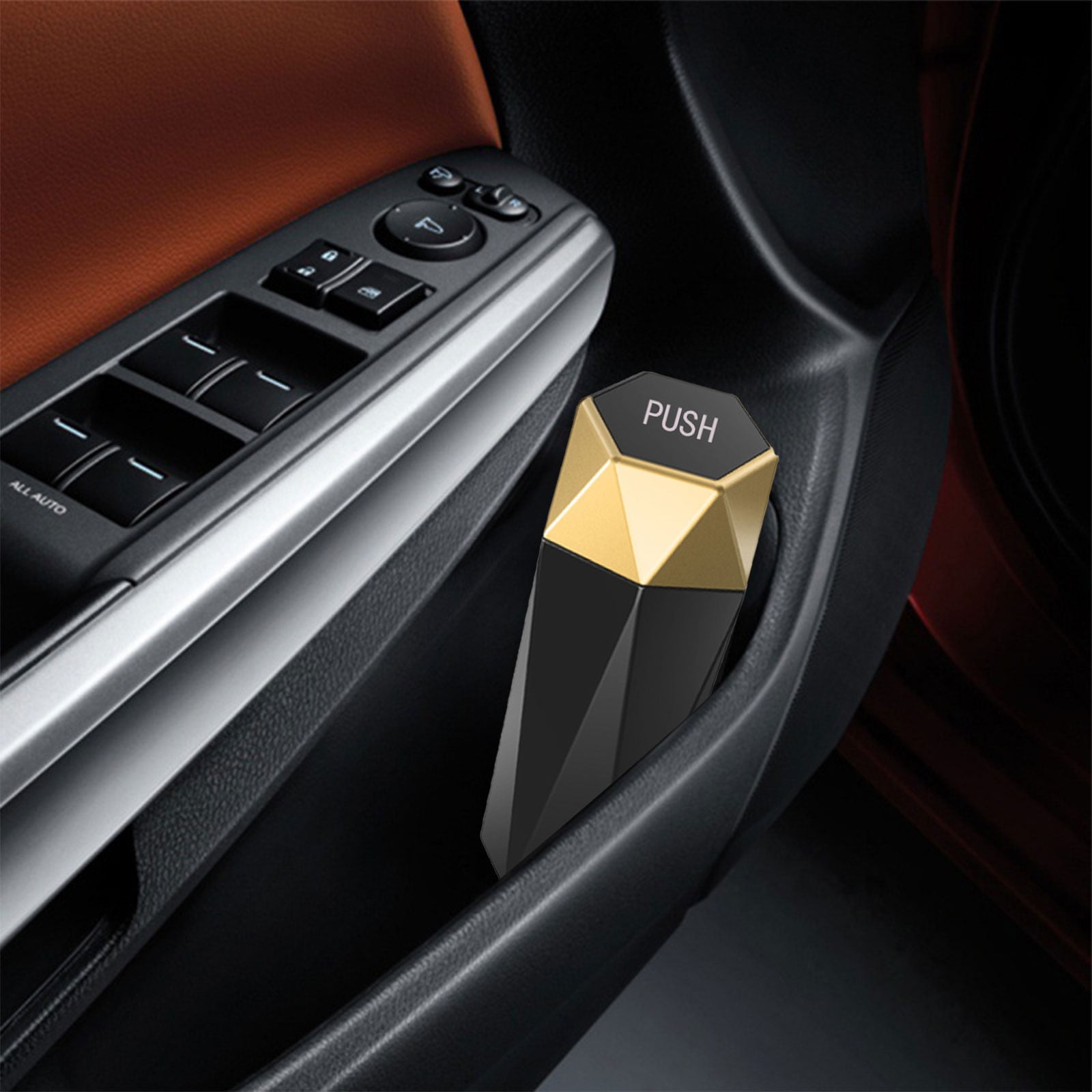 Kchsji Car Trash Can Mini Garbage Bin with Lid, Compact Automotive ...