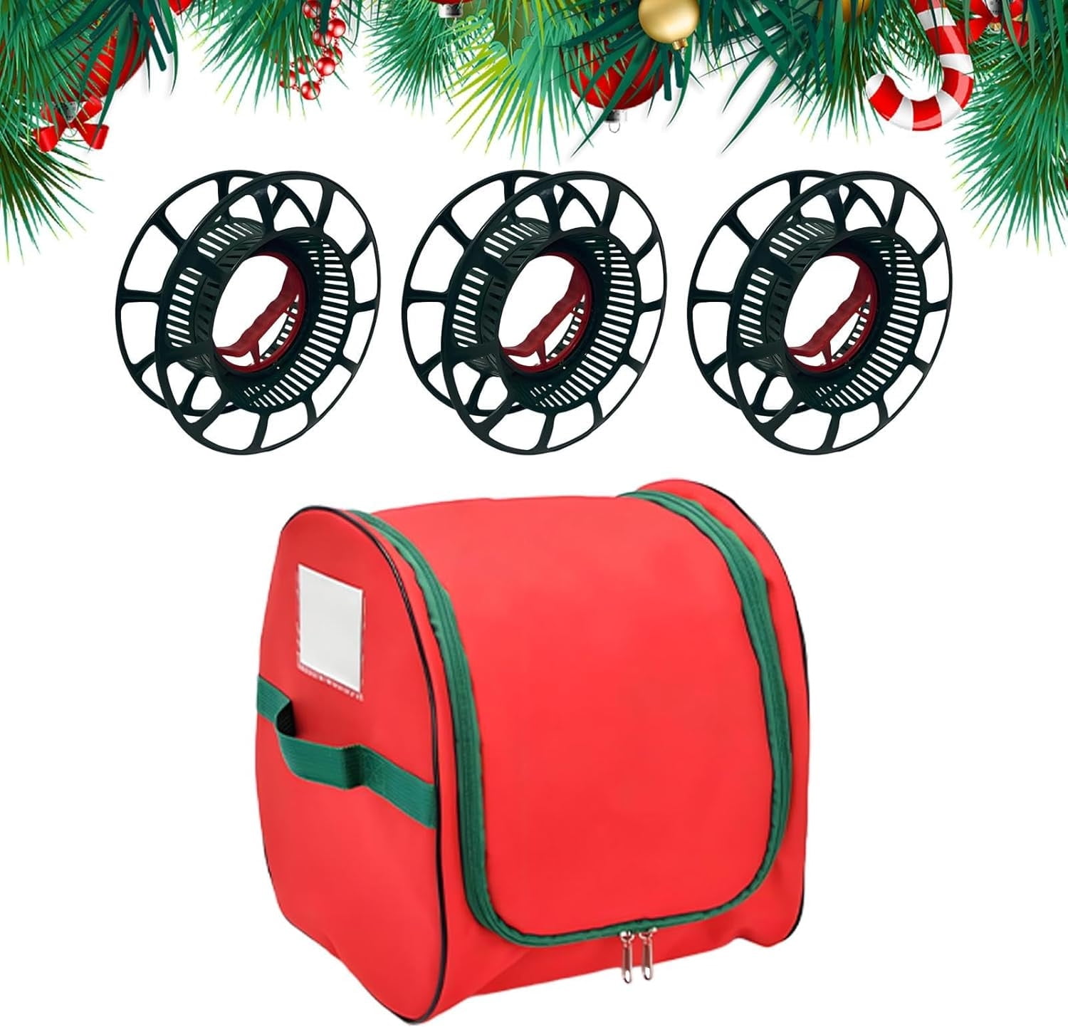 Kchsji Christmas Light Storage Reel, 3 Reel Container Box for Holiday ...
