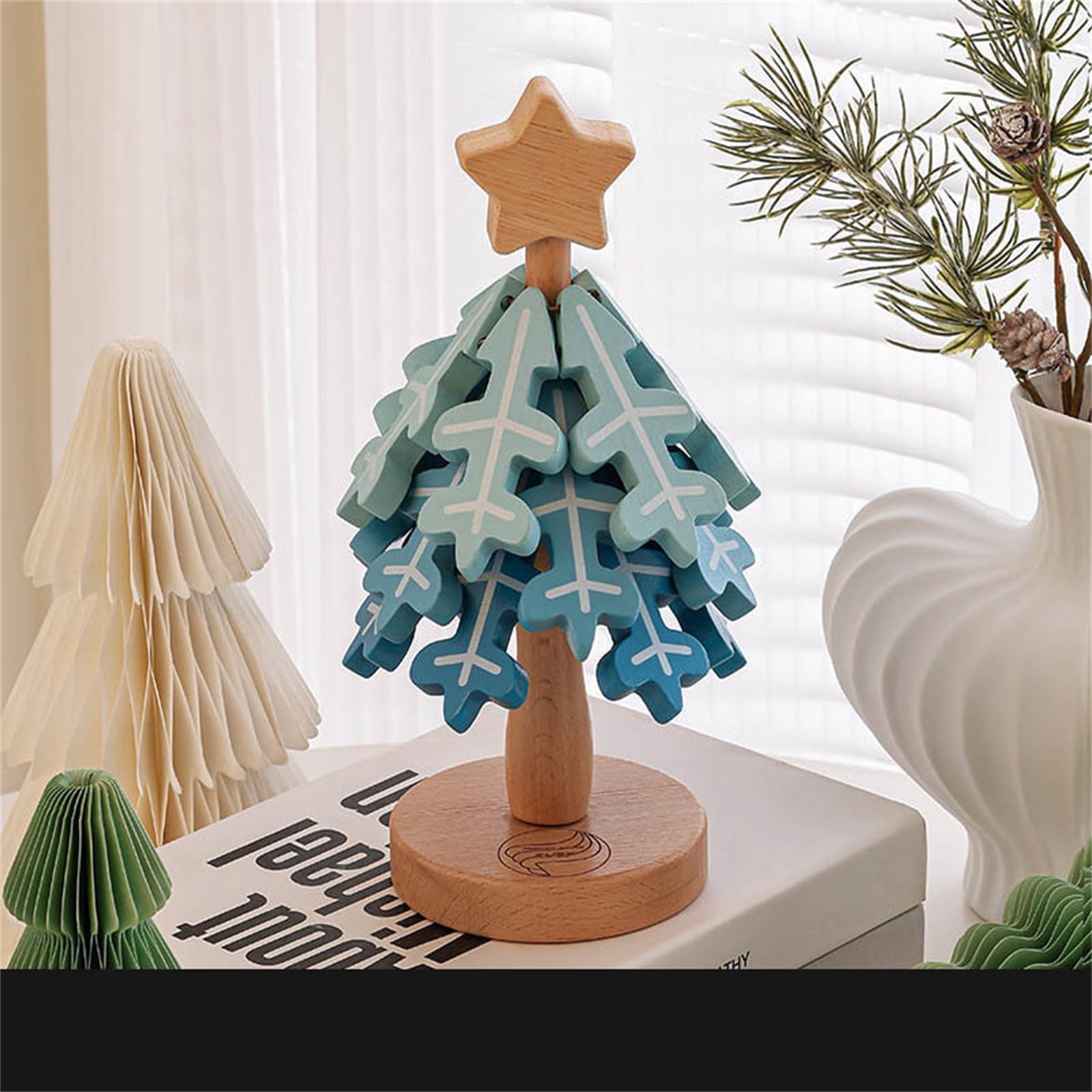 Kchsji Christmas Tree Walnut Wooden Trivet Set Heat-Resistant Kitchen ...