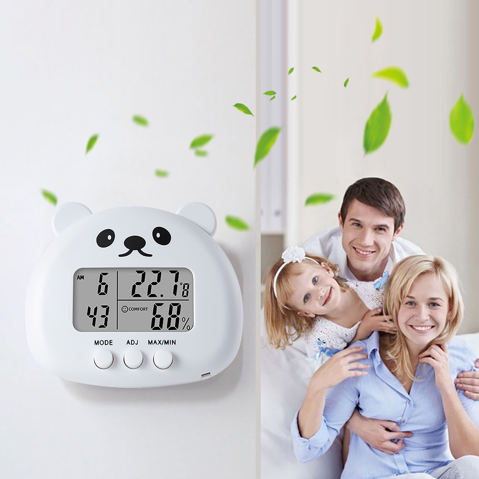 Kchsji Digital Temperature and Humidity Meter, Multi-function, Large ...