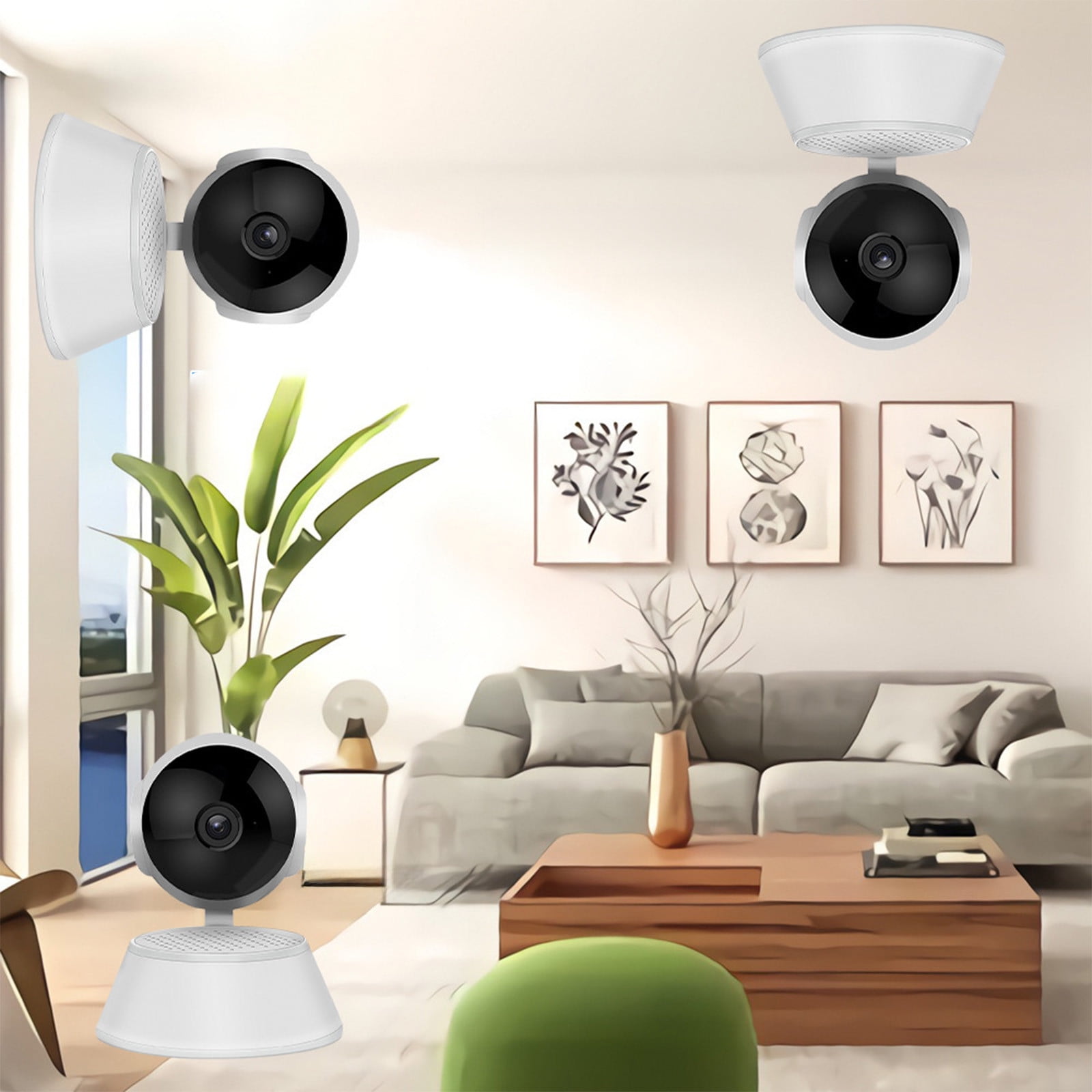 Kchsji Indoor HD 720P WIFI Interconnection 350 Degree Rotating Voice ...