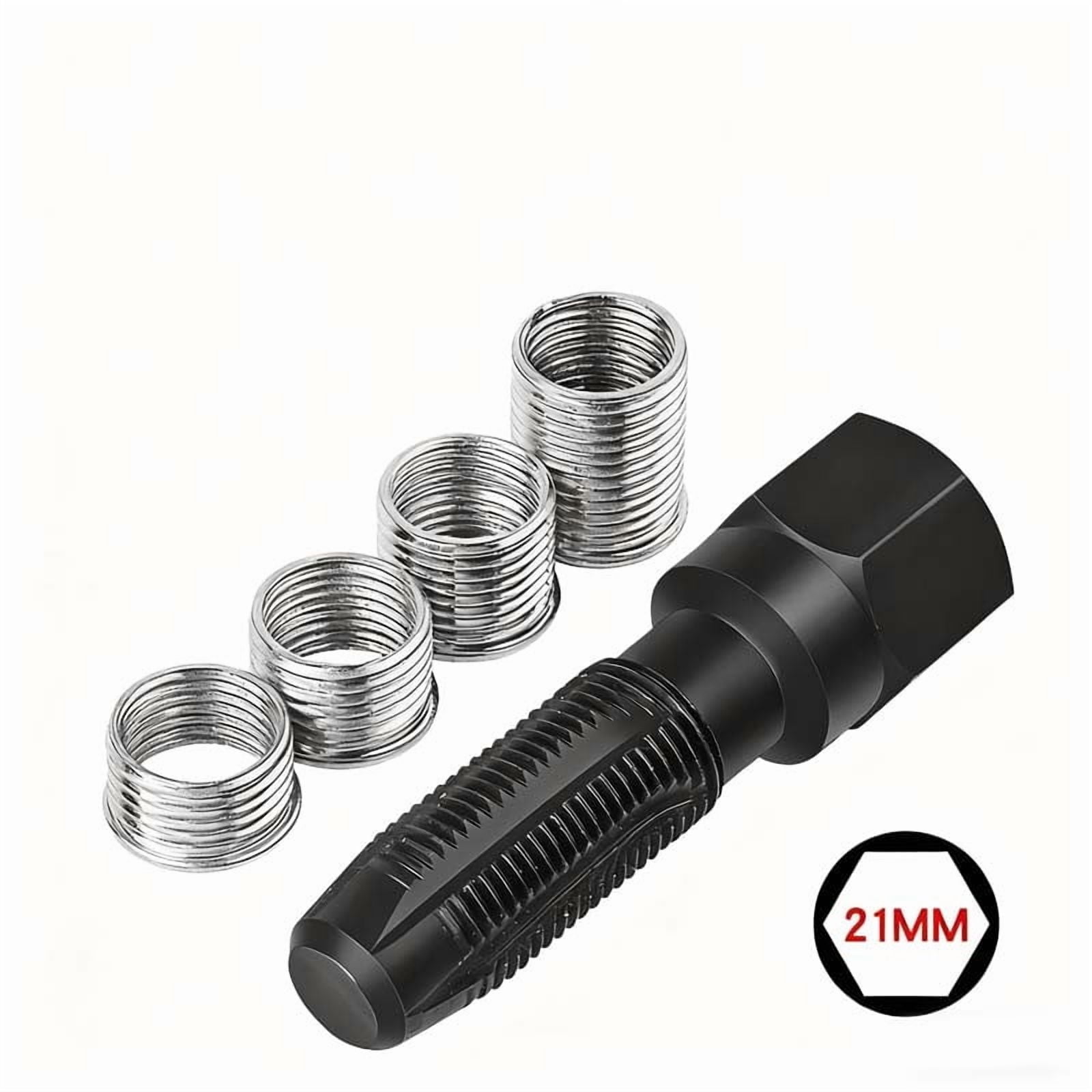 Kchsji Plug Thread Repair Kit for Car Restores Stripped Damaged Threads ...