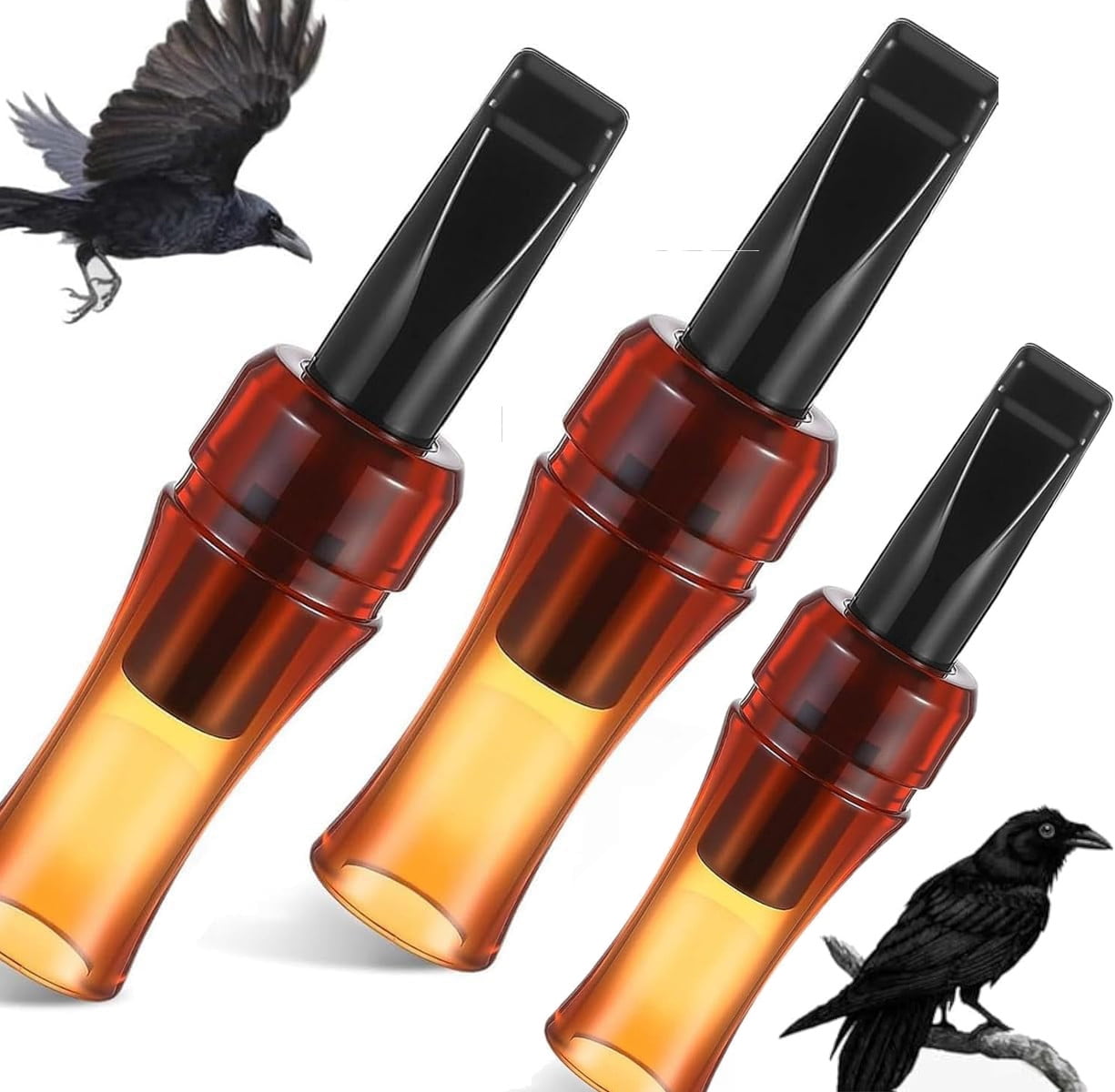 Kchsji Portable Crow Whistle Realistic Sound Bird Call Decoy For ...