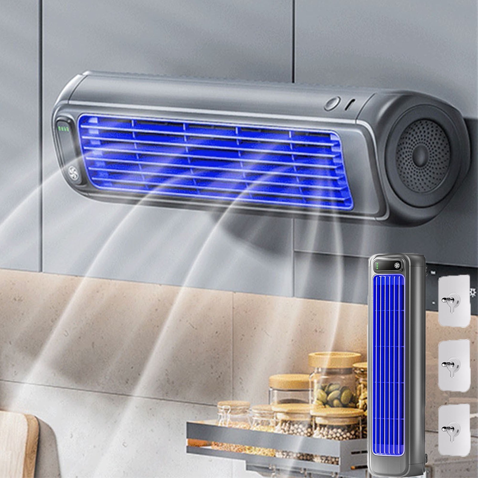 Kchsji Portable Tower Fan, Vaneless Turbine Fan with 3 Speed Settings ...