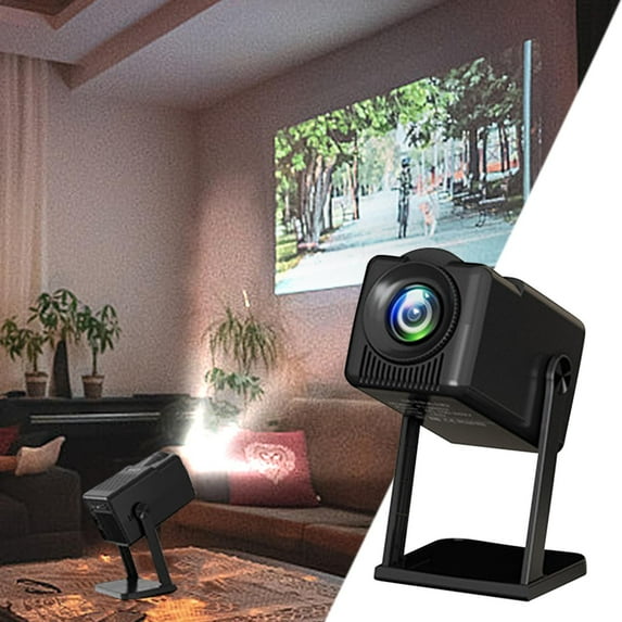 Kchsji Portable Wireless Screen Projector HD 1080P Mini Projector Auto ...