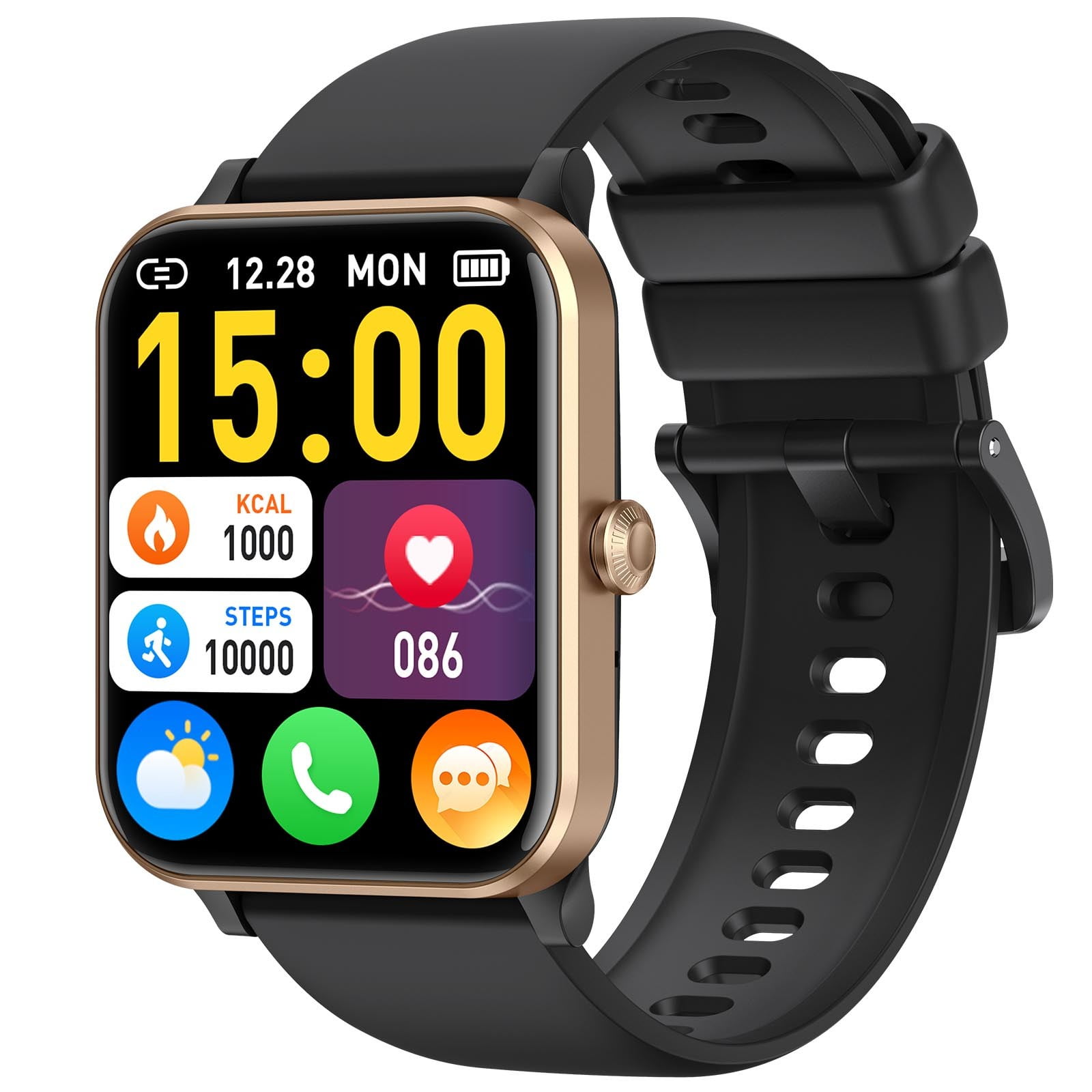 Kchsji Smart Full Screen Watch 183" HD Fitness Tracker Bluetooth Call ...