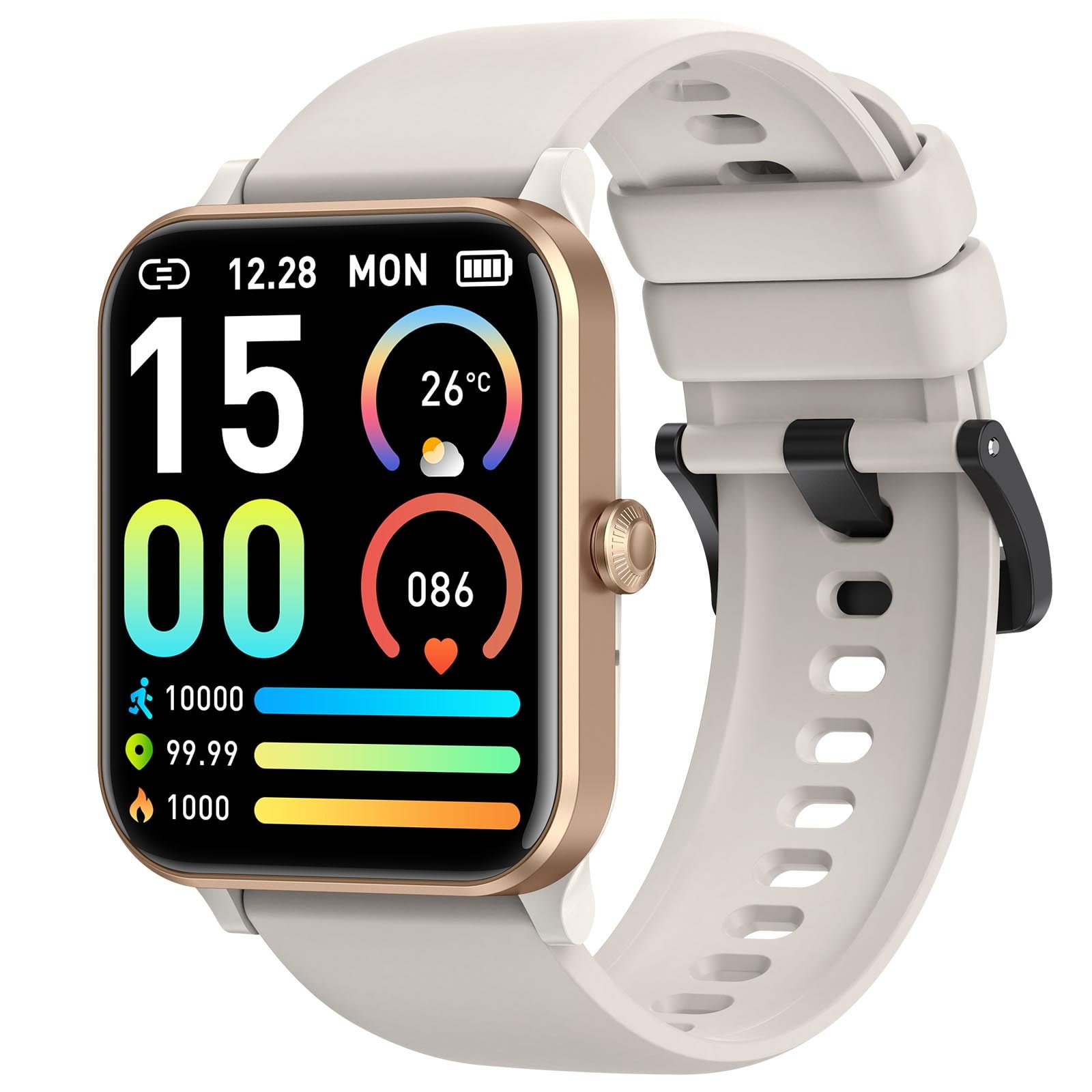 Kchsji Smart Full Screen Watch 183" HD Fitness Tracker Bluetooth Call ...