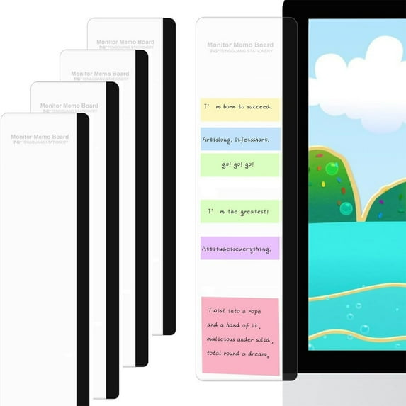 Kchsji Transparent Acrylic Message Board, Computer Side Note Board with ...