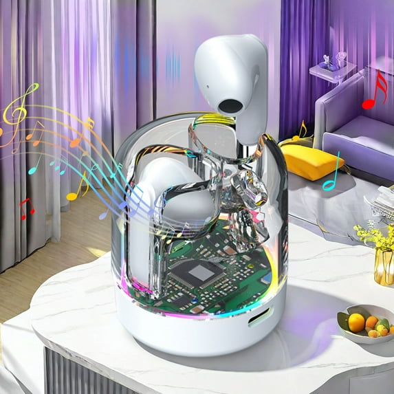 Kchsji True Wireless Bluetooth Headset Semi-In-Ear Moving Lights Low ...