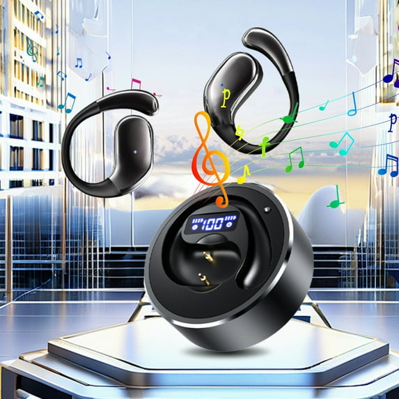 Kchsji Wireless OWS Open-Ear Bluetooth Headphones Pain-Free Secure Fit ...
