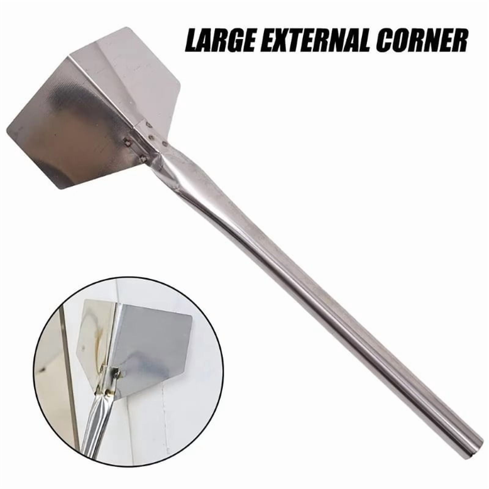 Kchsji Wooden Handle Angle Shovel 12" Stainless Steel Silicate Mud ...