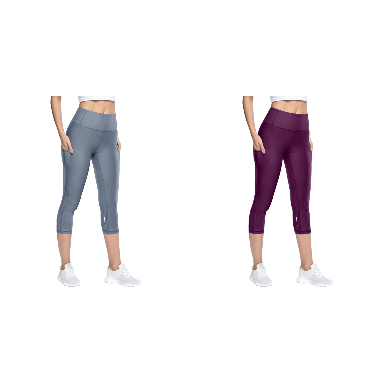 Kcodviy 2 Pcs Drying Quick Elastic Point Flare Yoga Pants Yoga Pants ...