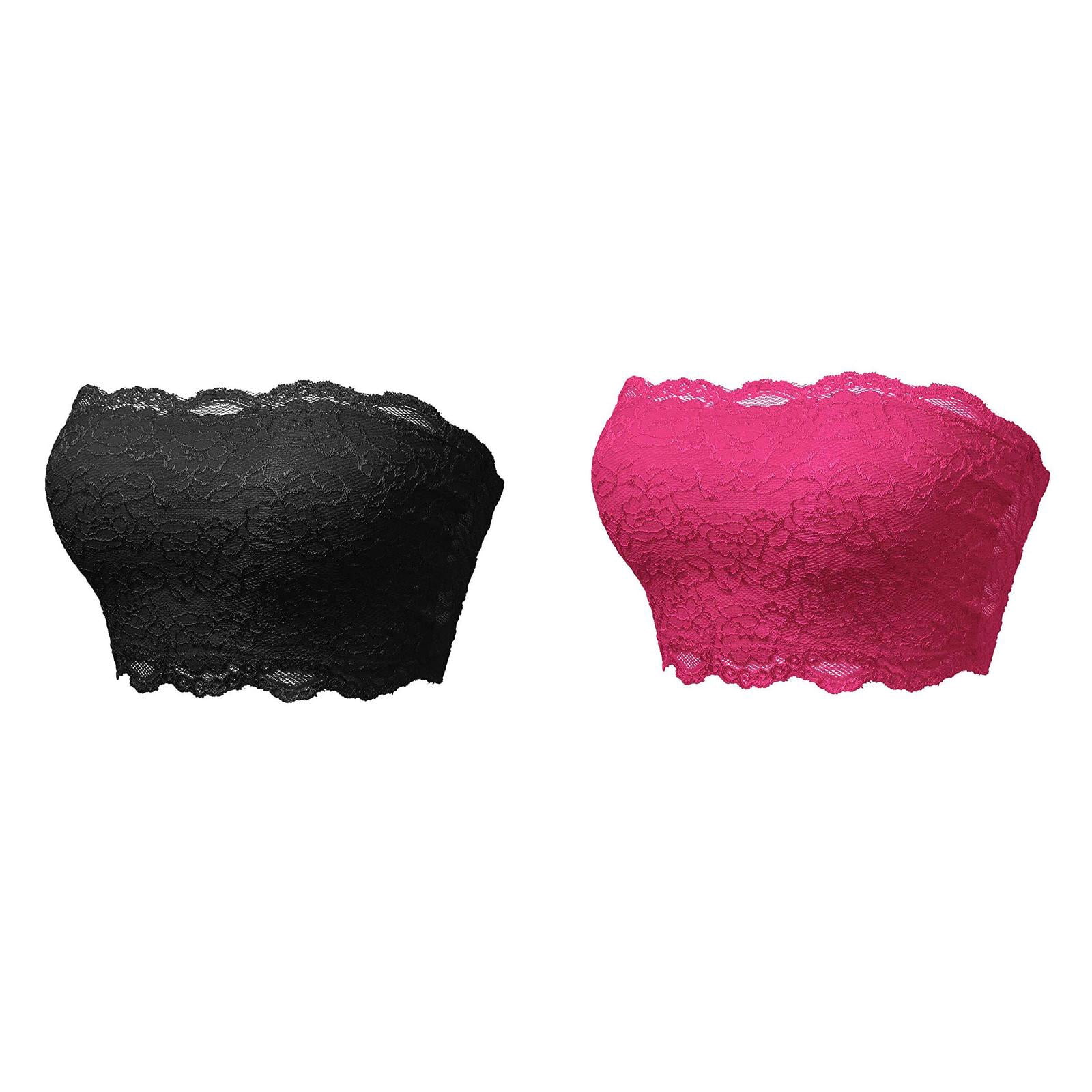 Kcodviy 2 Pcs Ladies Seamless Top Lace Tube Top Bodysuit Beauty Back ...