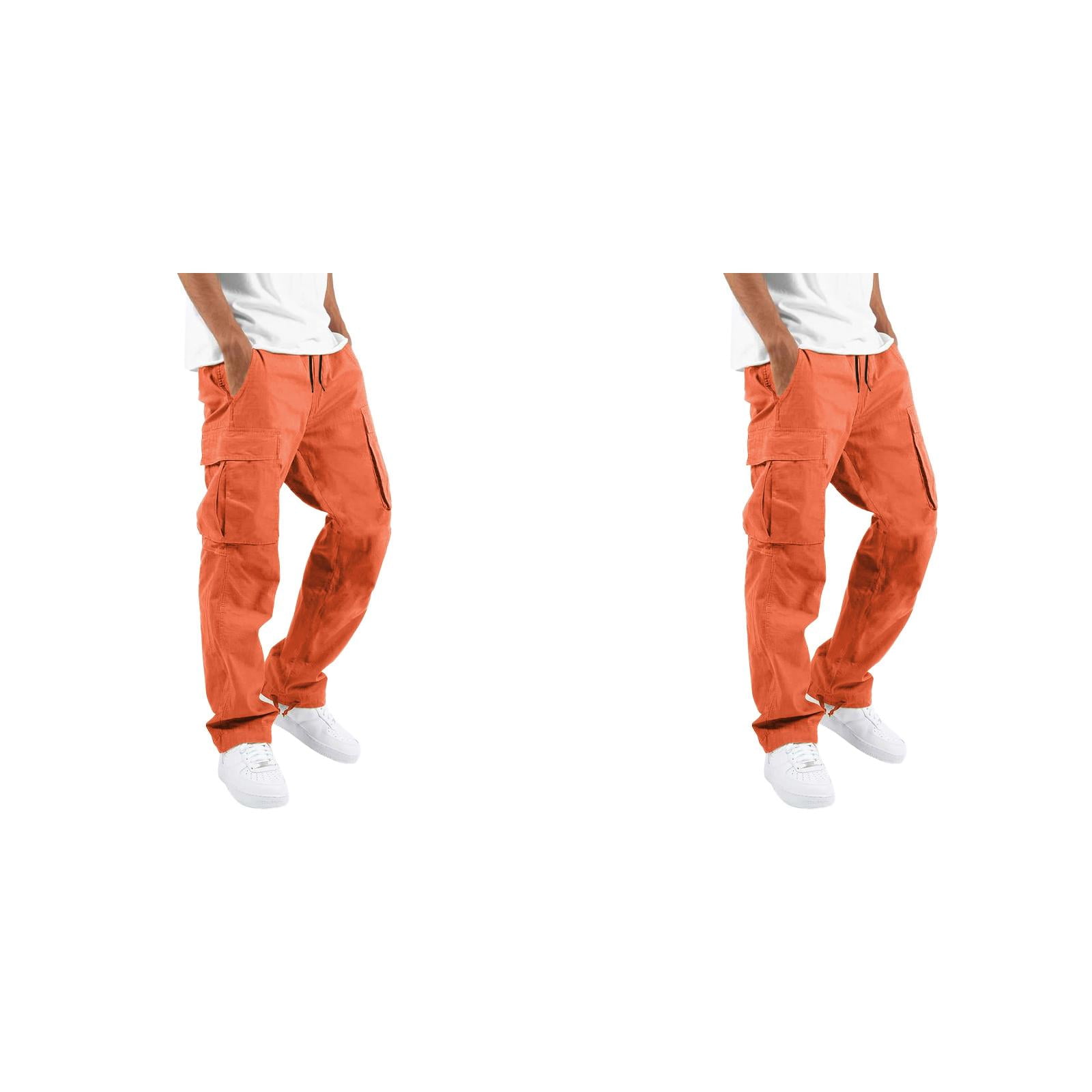 Kcodviy 2 Pcs Mens Casual Waist Color Heavy Cotton Sweatpants for Men ...