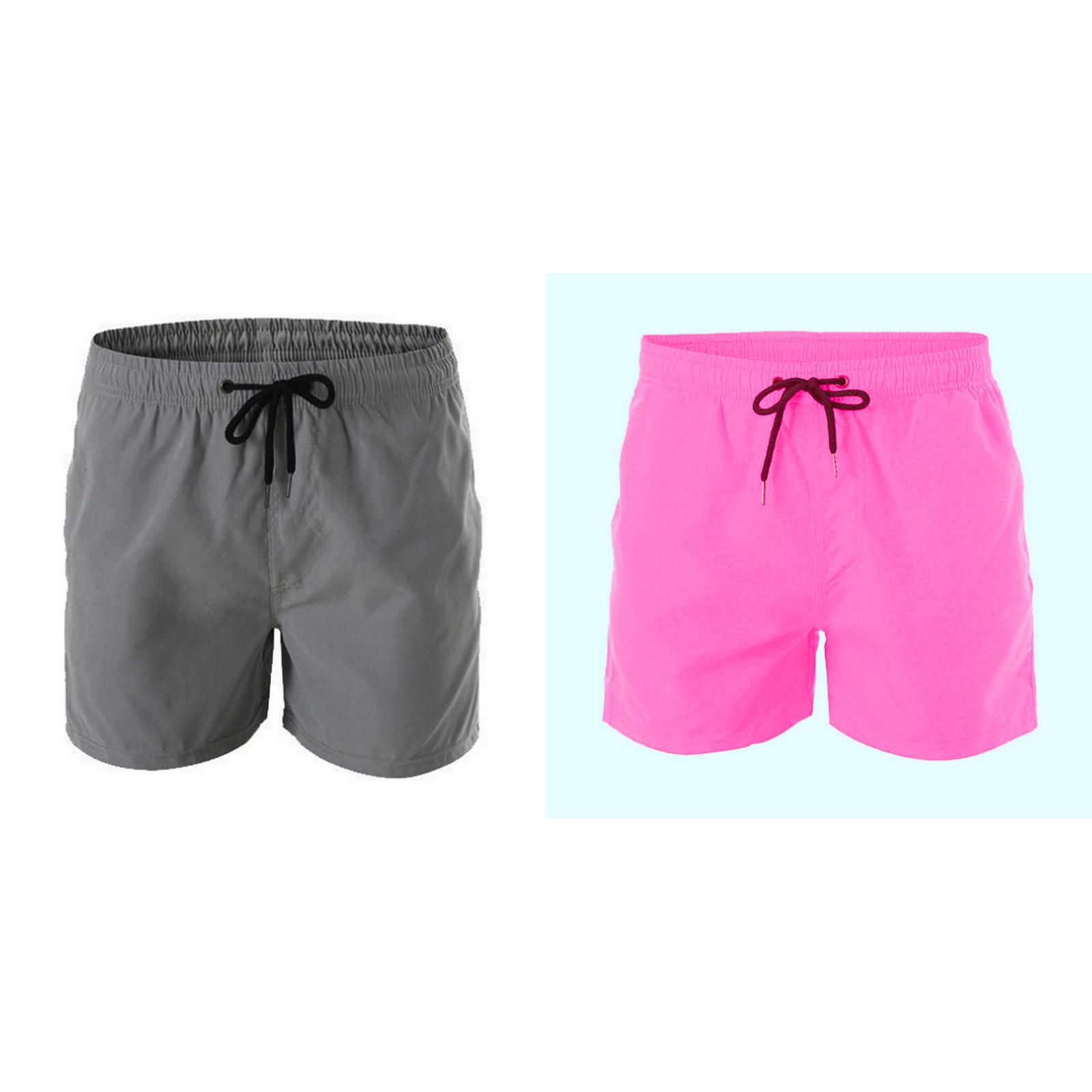 Kcodviy 2 Pcs Sports Net Beach Shorts Mens Sheer Swimwear Dry Quick ...